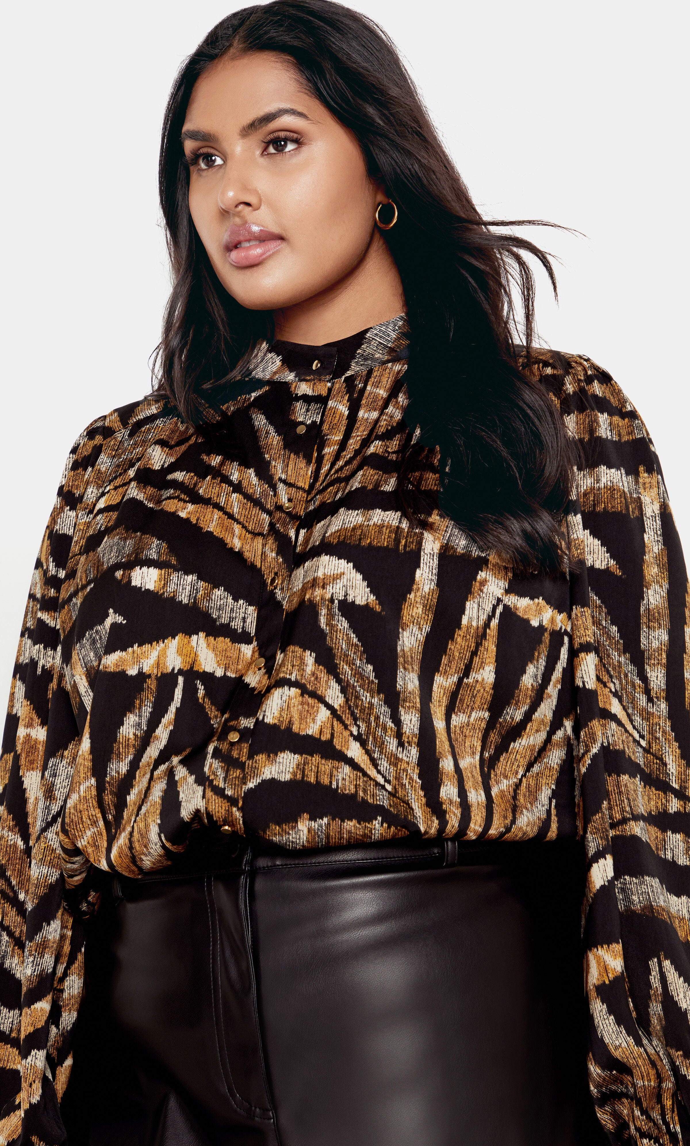 Elia Print Shirt - black | OneStopPlus