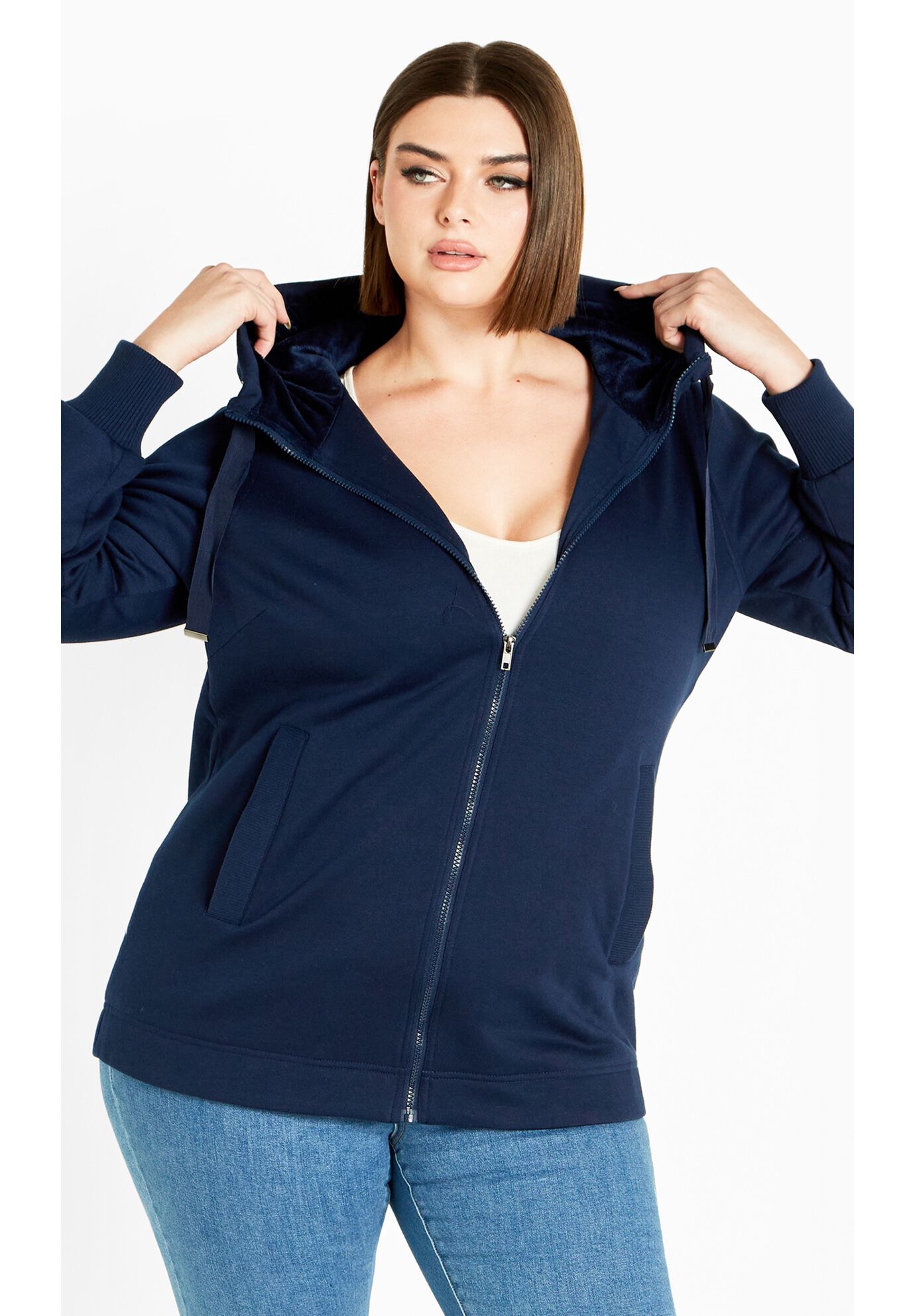 Felicity Zip Up Hood Fleece Jacket | OneStopPlus
