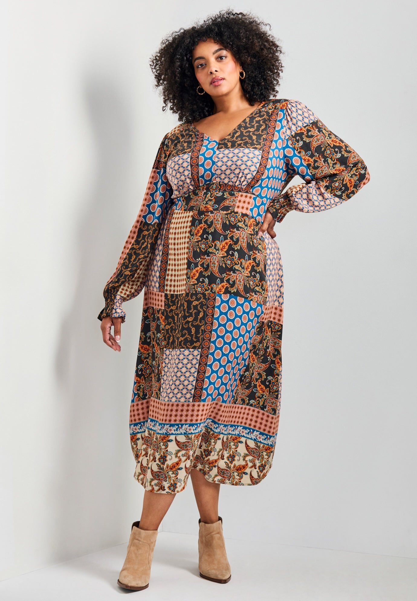 Allure V-Neckline Dress | OneStopPlus