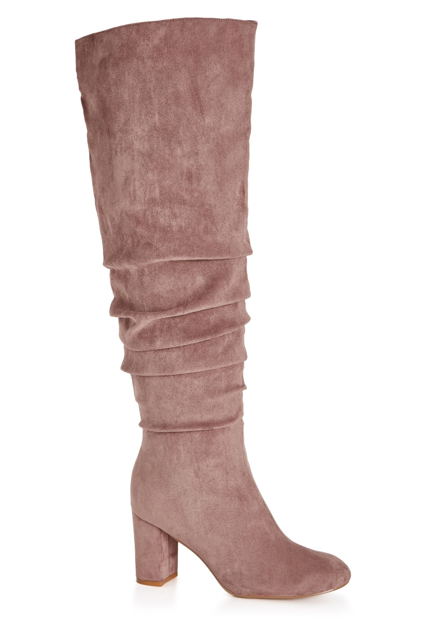 WIDE FIT Raquel Knee Boot - mushroom | OneStopPlus