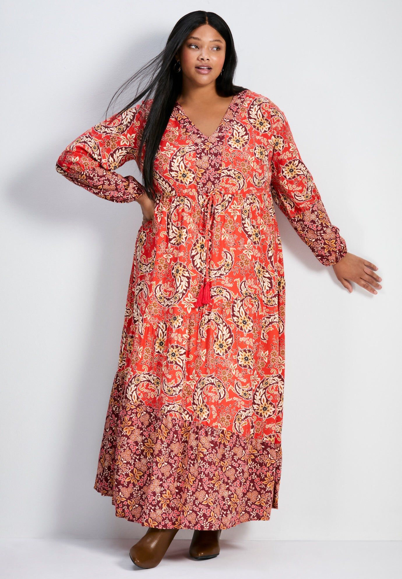 Floral Falls Tiered Maxi Dress | OneStopPlus