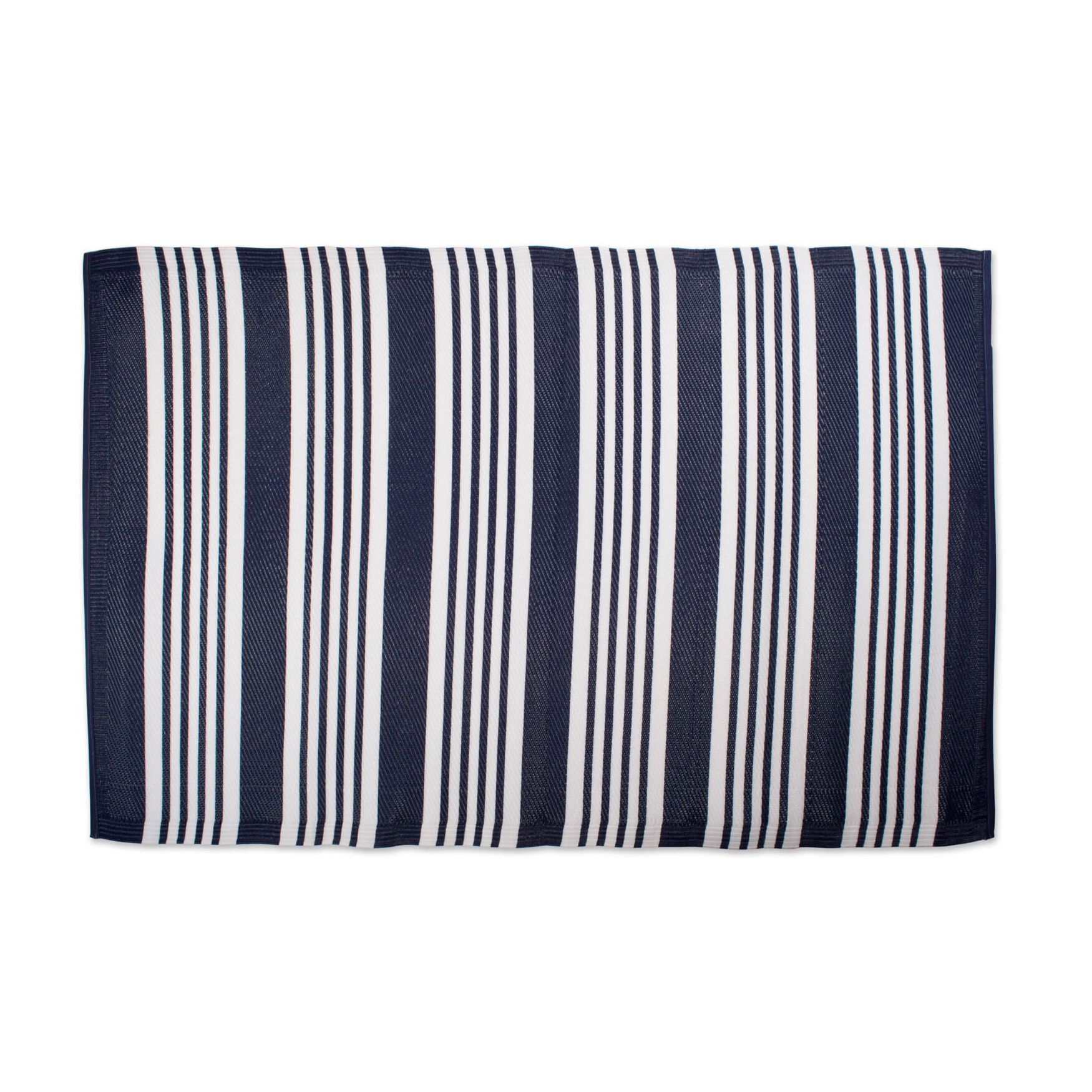 Nautical Blue Multi Stripe Outdoor Rug 4X6 Ft Floor Coverings | OneStopPlus