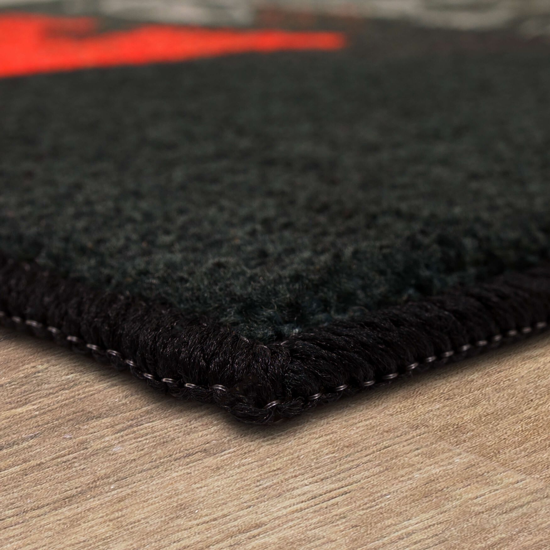 Red White And Brew Black Kitchen Rug | OneStopPlus