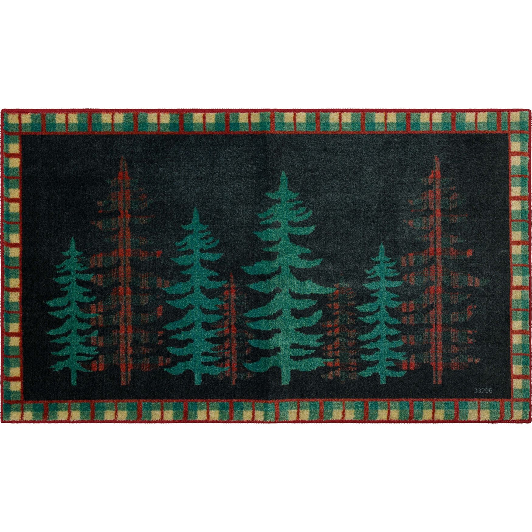 Plaid Forest Green Kitchen Rug | OneStopPlus