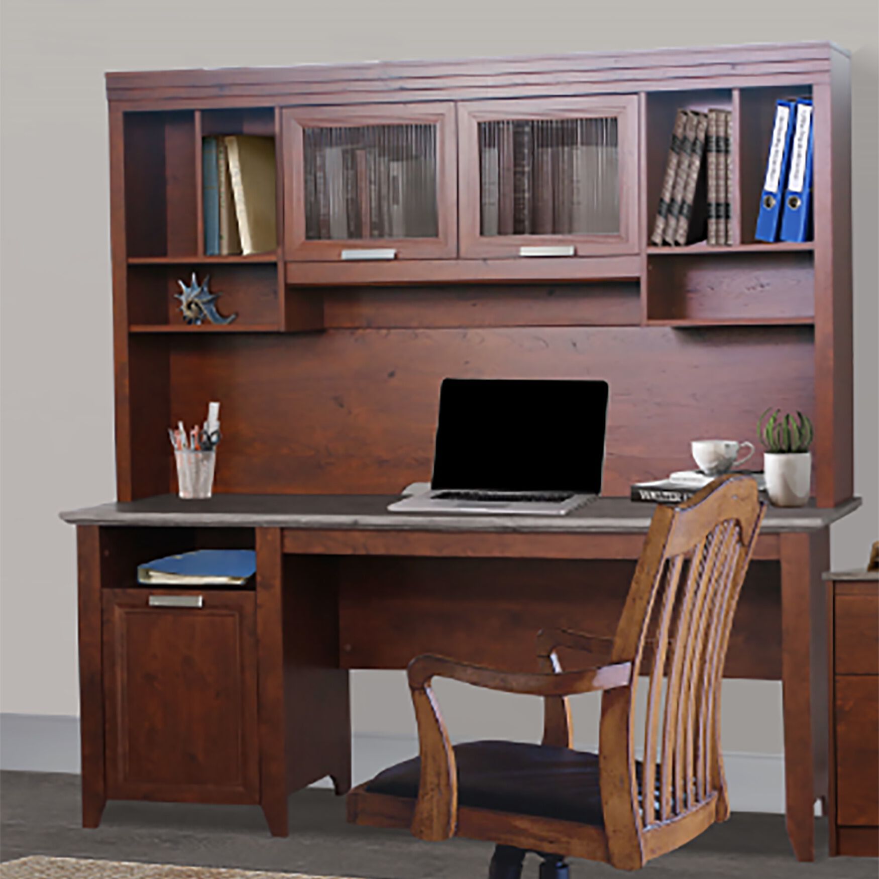 Saint Birch Kenneth Writing Desk In Cherry Writing Desk | OneStopPlus