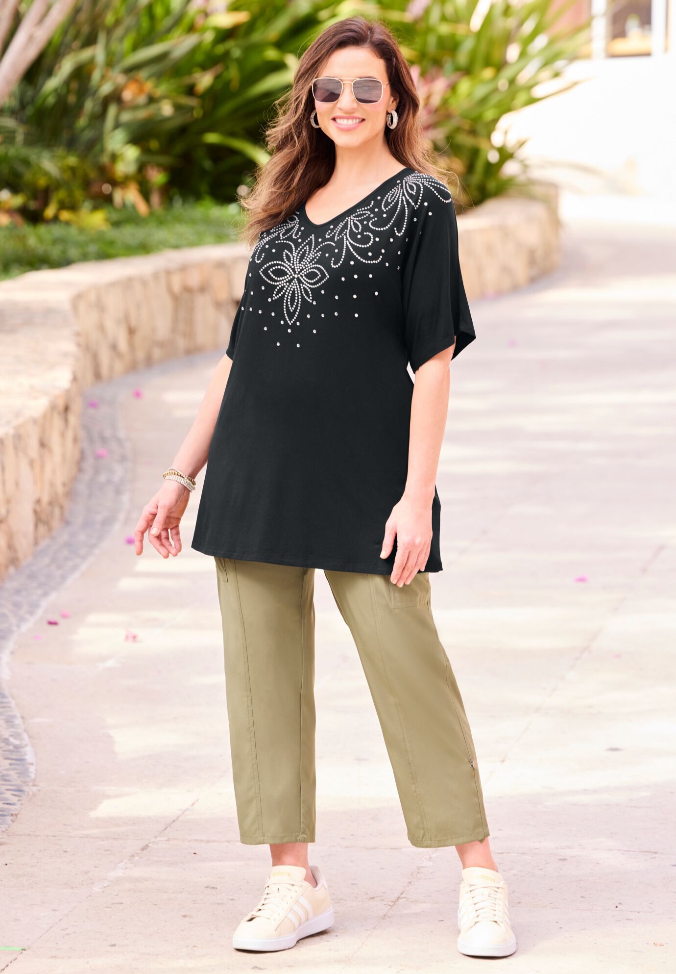 Embellished Dolman Tunic | OneStopPlus