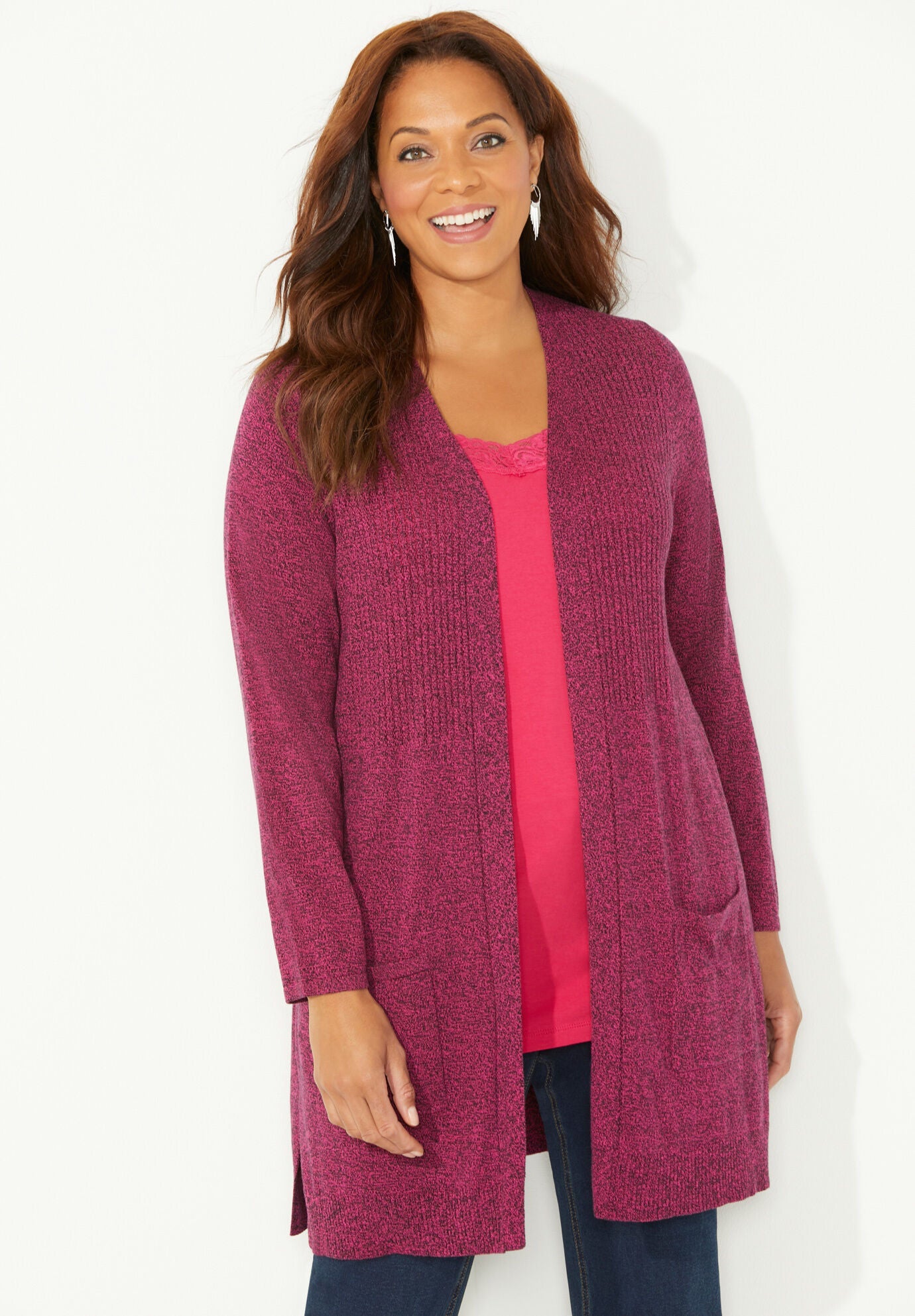 Marled Sweater Cardigan | OneStopPlus