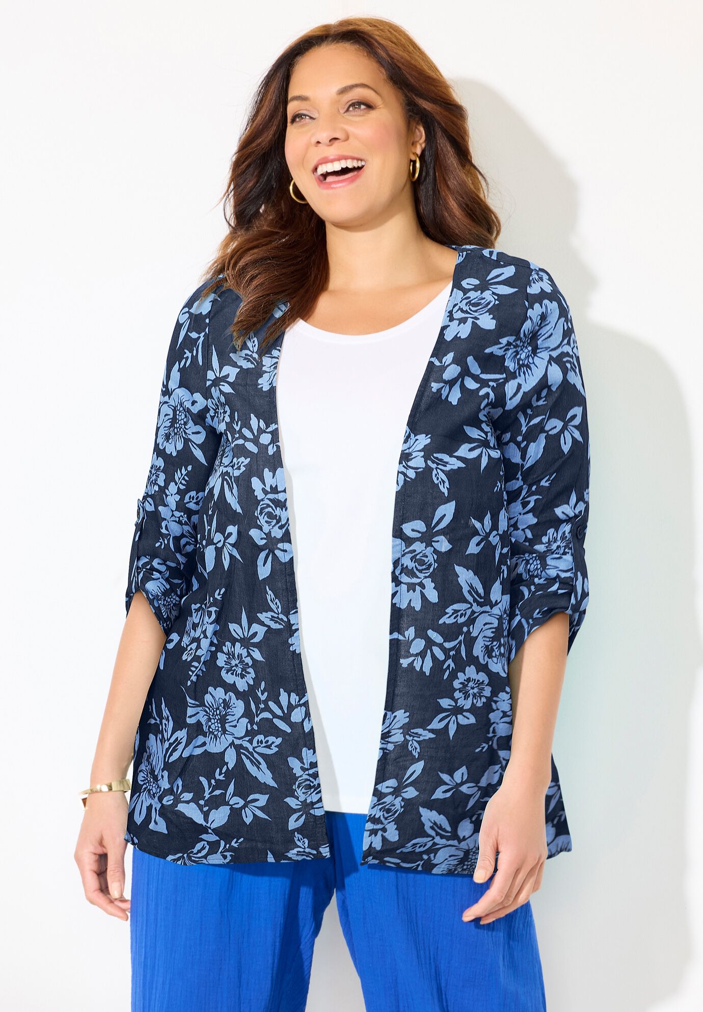 AnyWear Pucker Cotton Cardigan | OneStopPlus