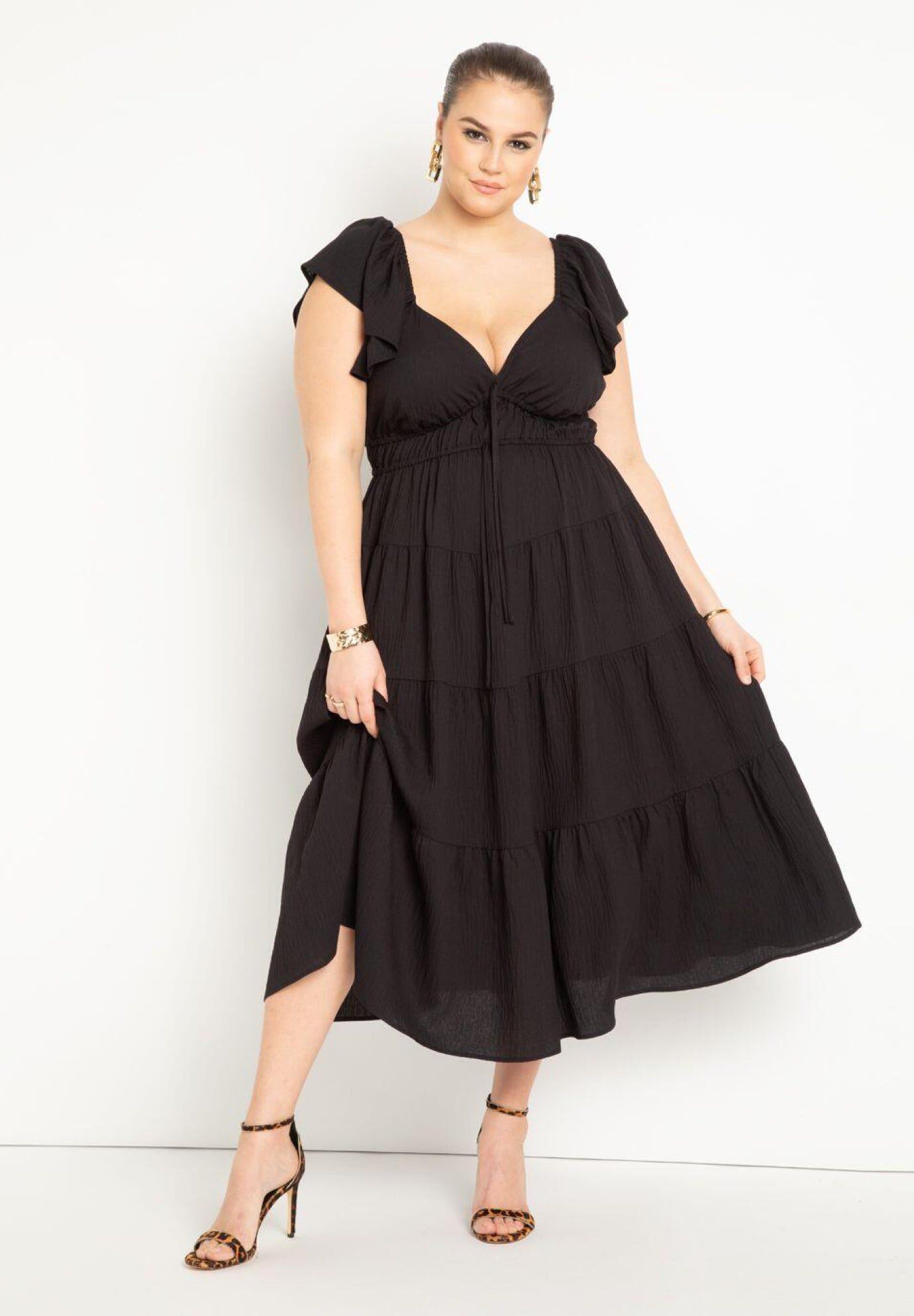 Ruffled Tiered Maxi Dress | OneStopPlus