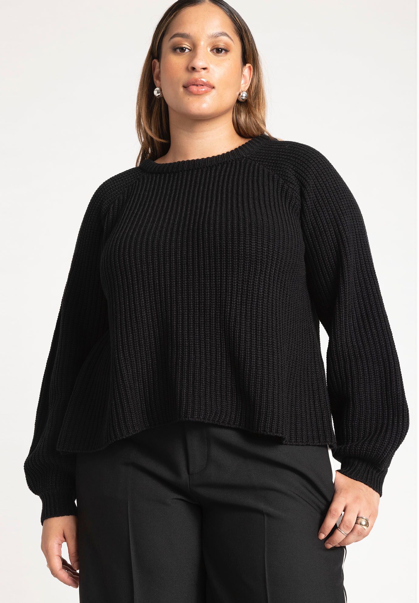 Draped Open Back Sweater | OneStopPlus