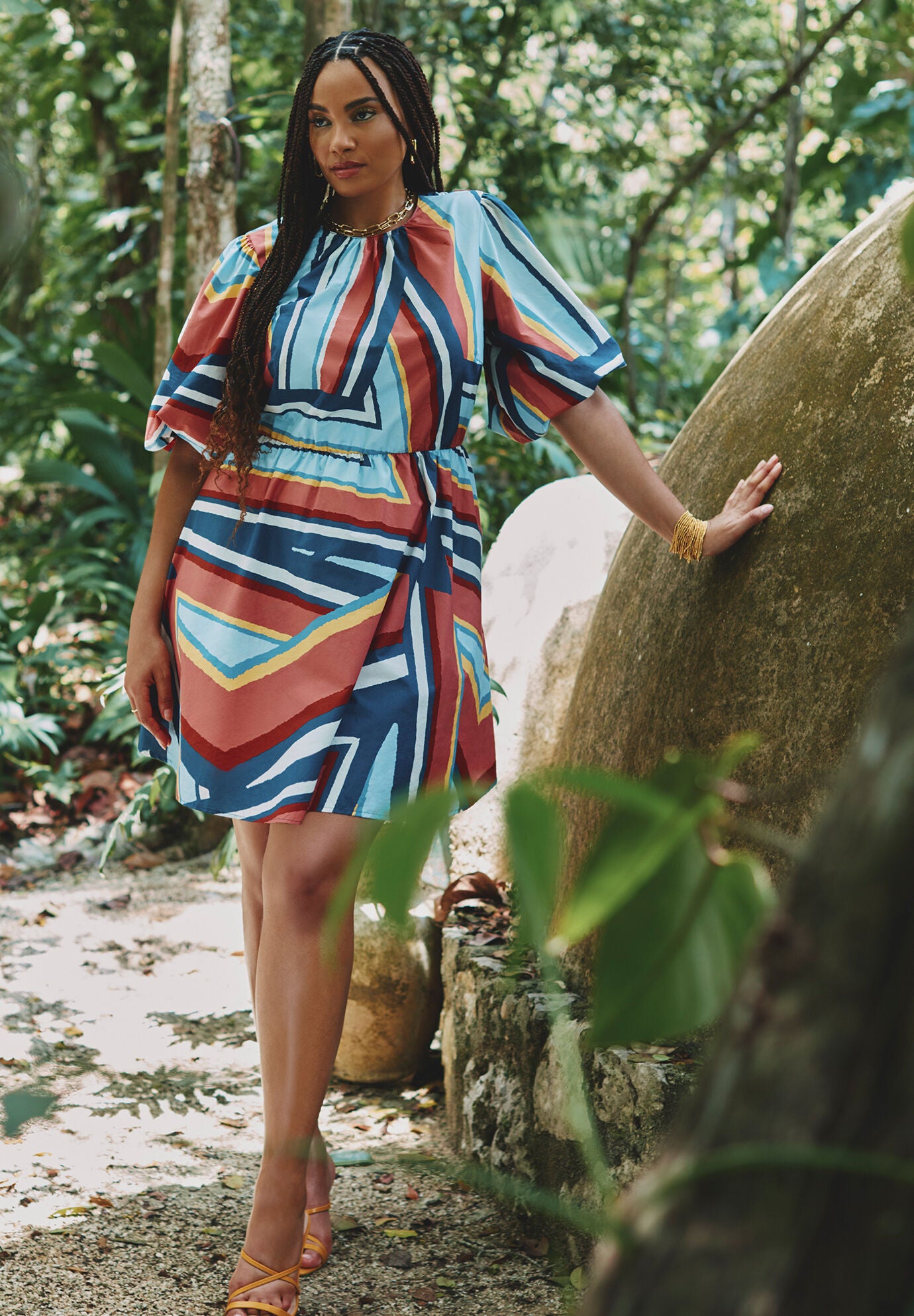 Open Back Cording Mini Dress | OneStopPlus