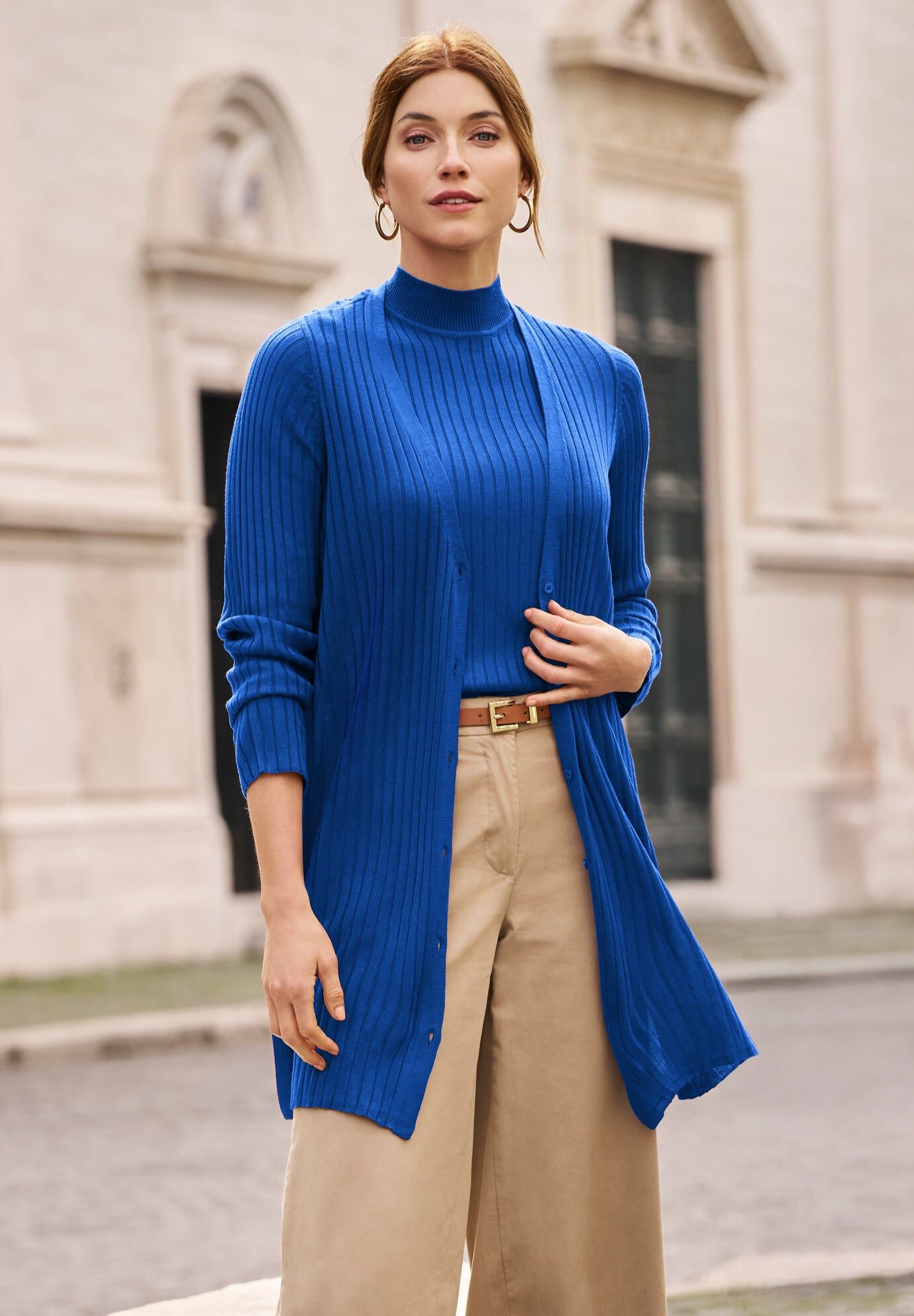 Ribbed Midi Cardigan | OneStopPlus