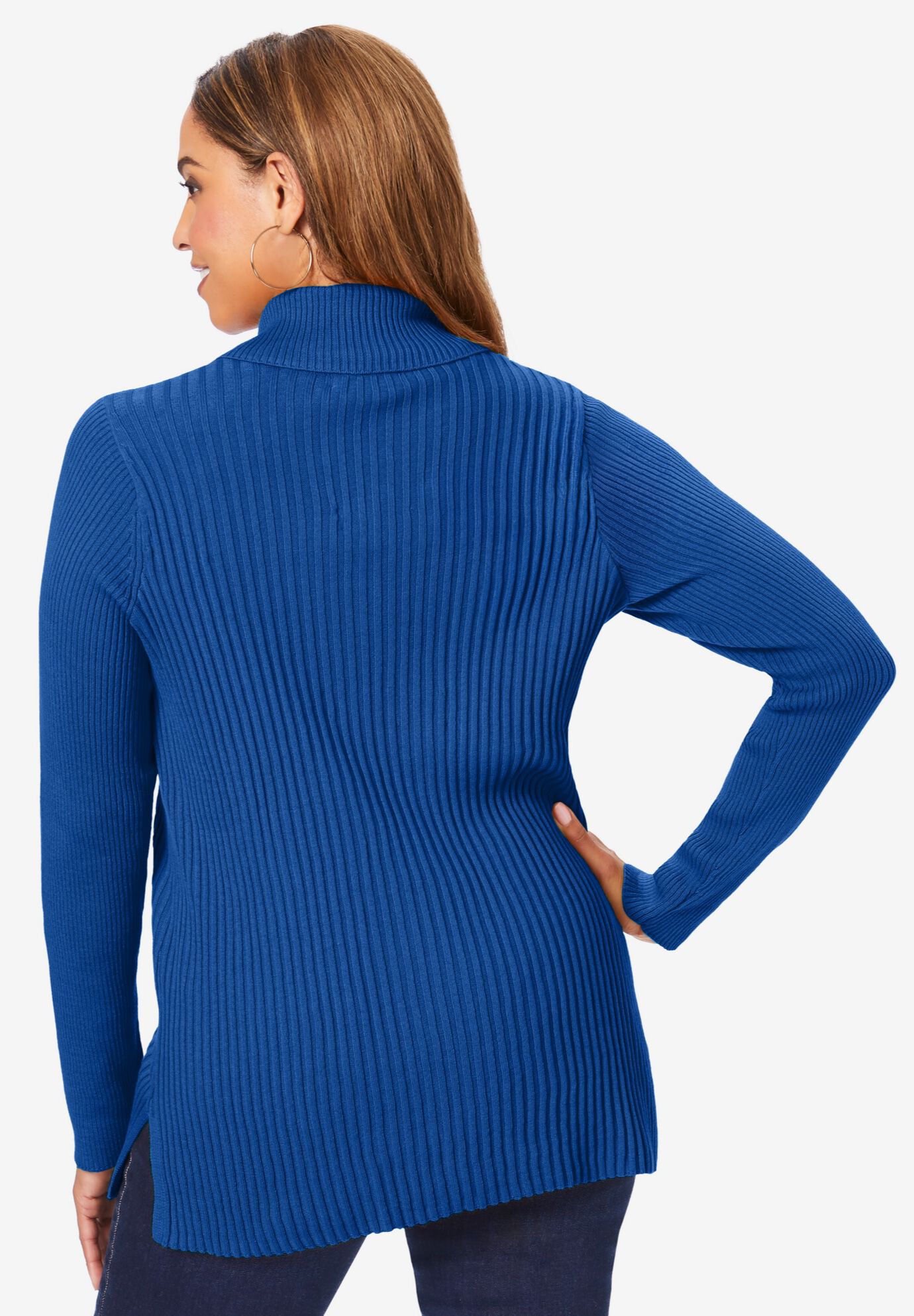 Ribbed Collar Sweater | OneStopPlus