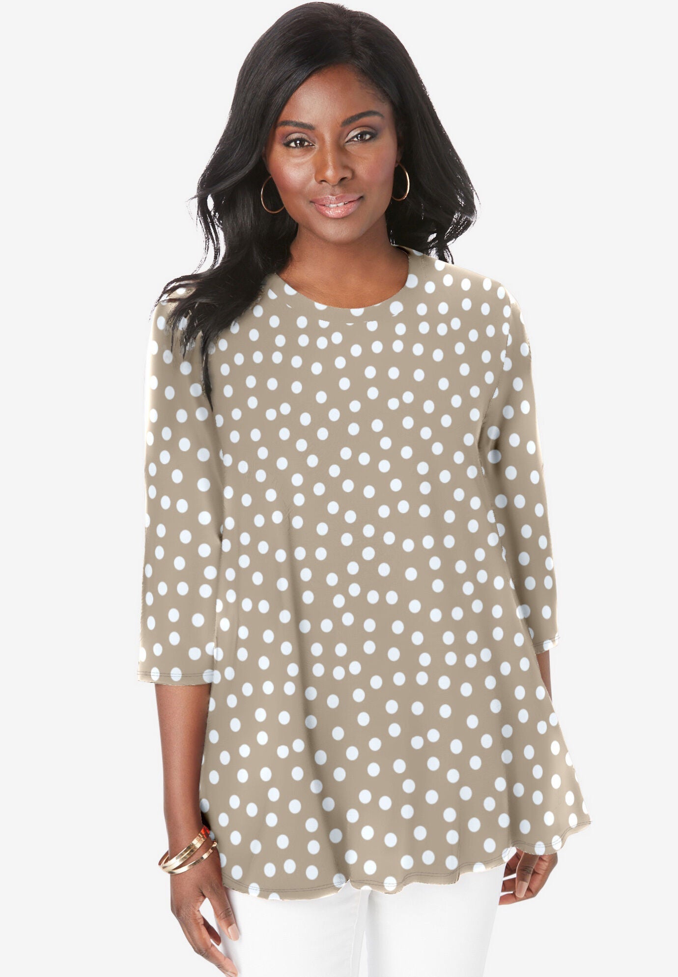 Plus Size 3/4 Sleeve Tops & T-Shirts for Women | OneStopPlus