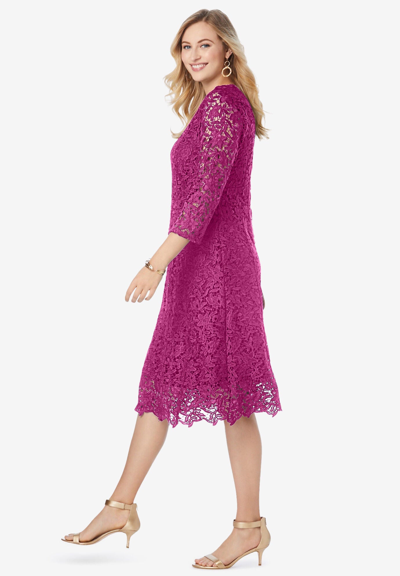 Lace Fit & Flare Dress | OneStopPlus