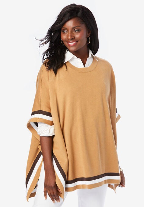 Colorblock Poncho | OneStopPlus