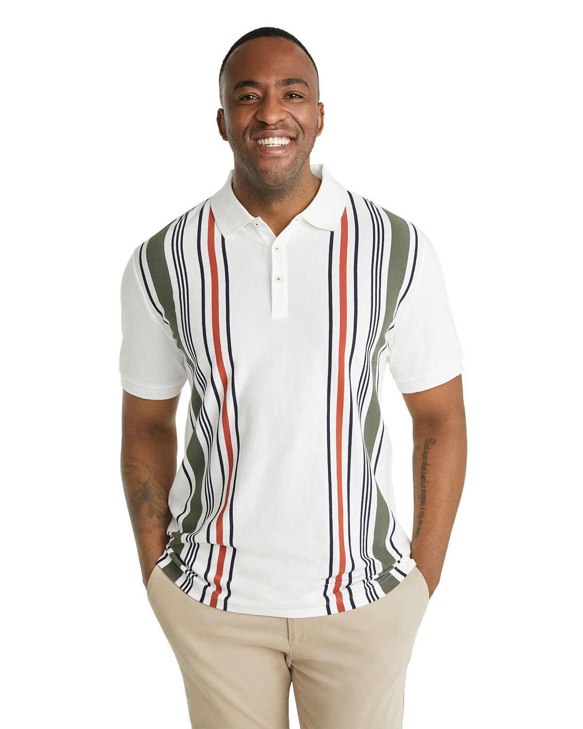 Reeves Vertical Stripe Polo | OneStopPlus
