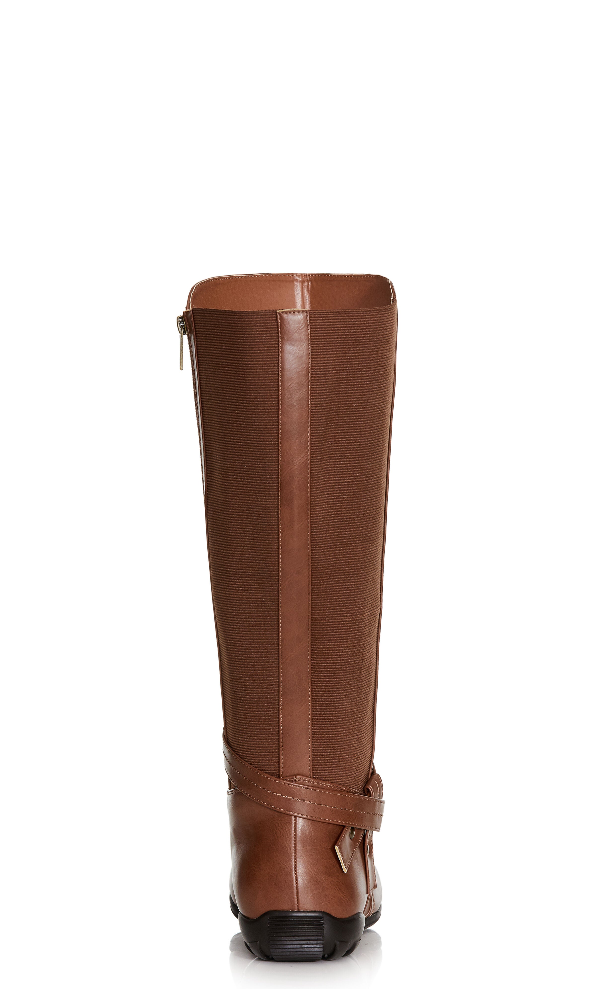 WIDE FIT Vera Flat Tall Boot - brown | OneStopPlus