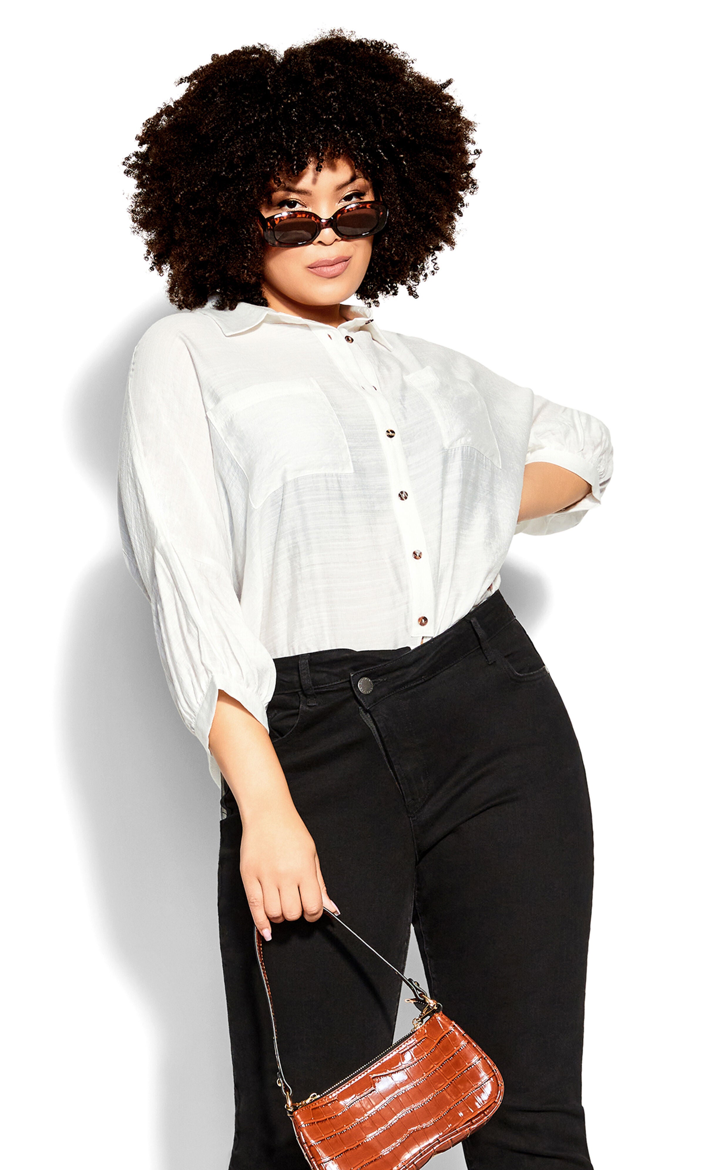 Megan Shirt - ivory | OneStopPlus