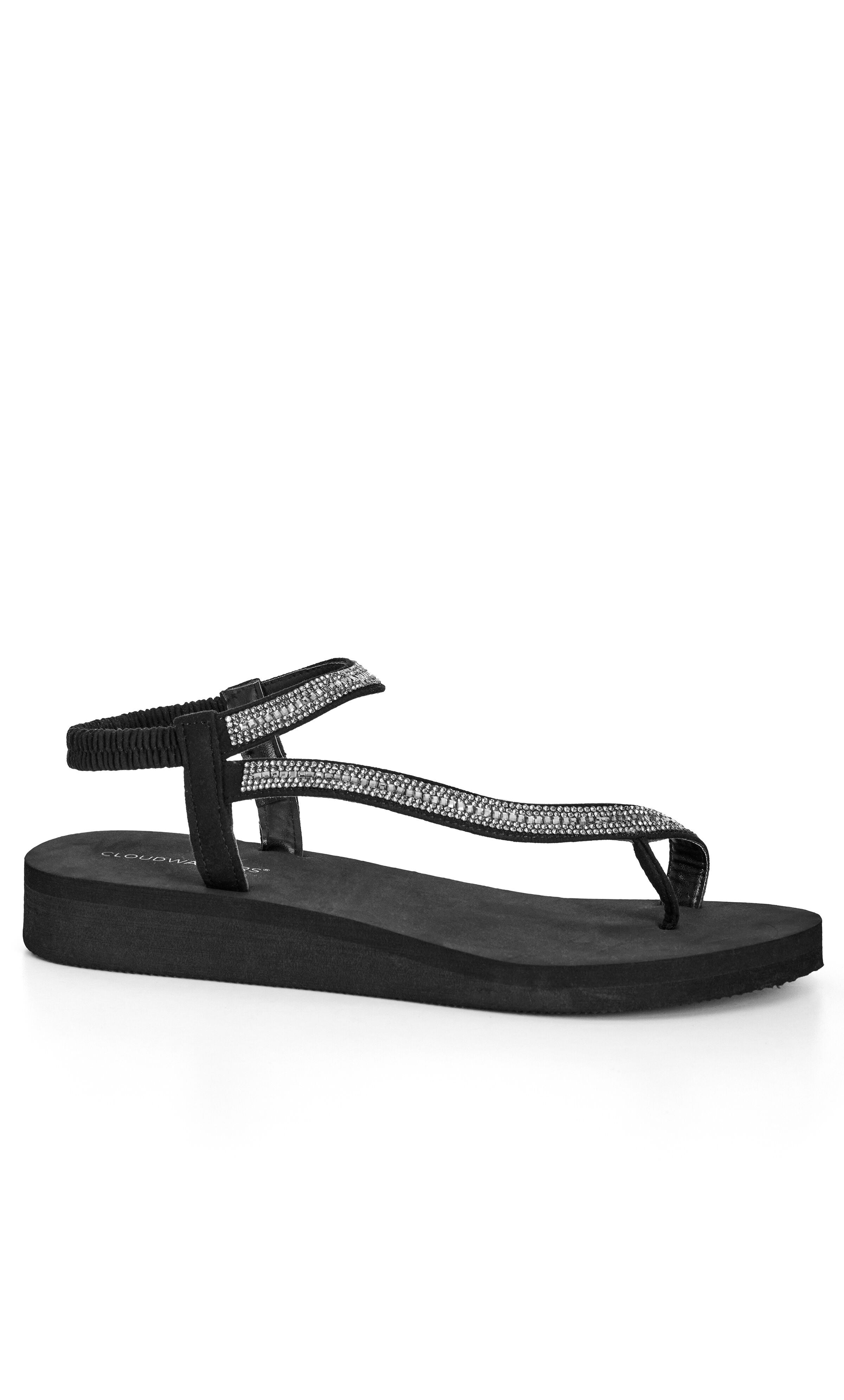 WIDE FIT Elena Sandal - black | OneStopPlus