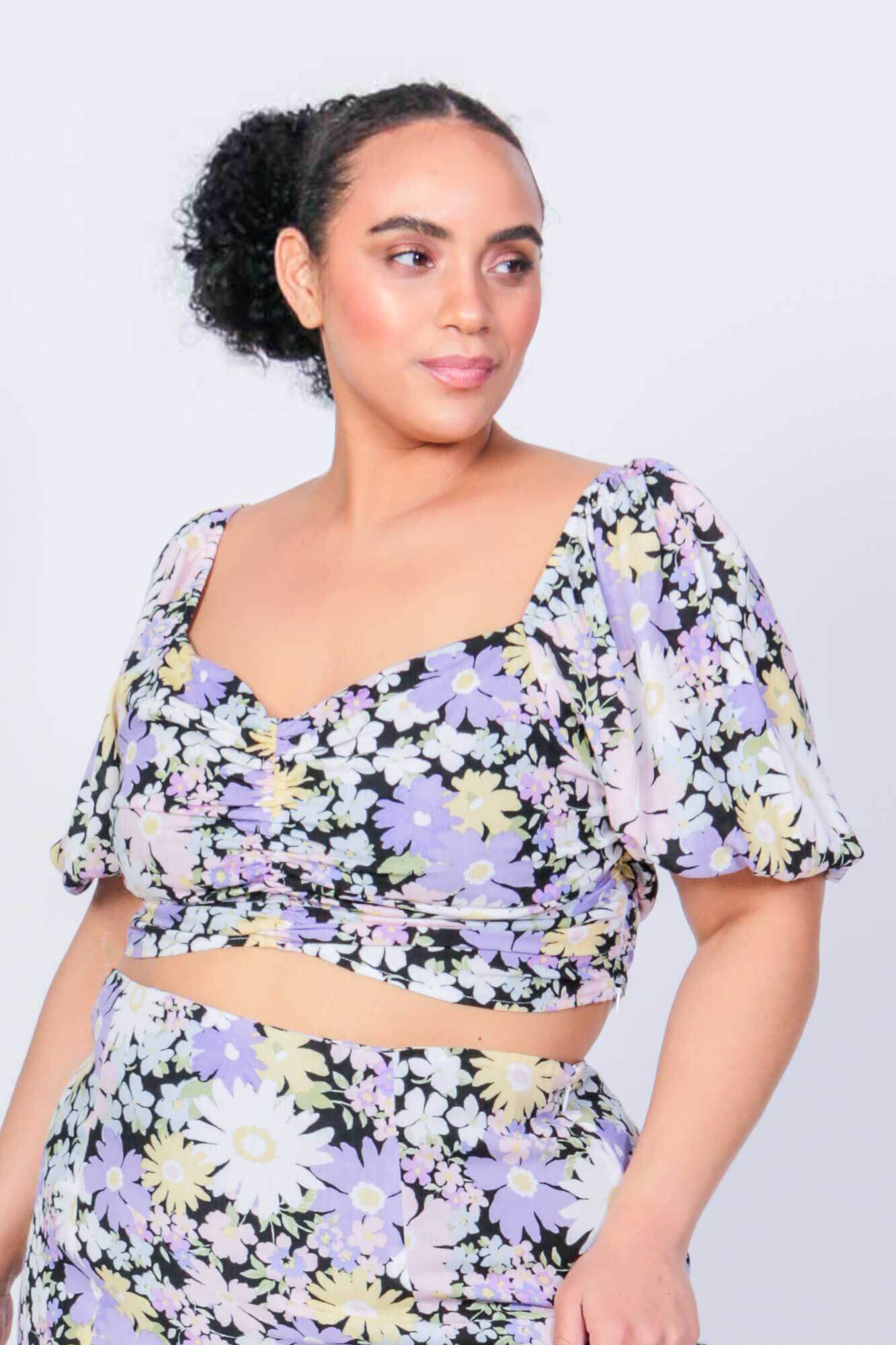 Puff Sleeve Sonny Crop Top | OneStopPlus