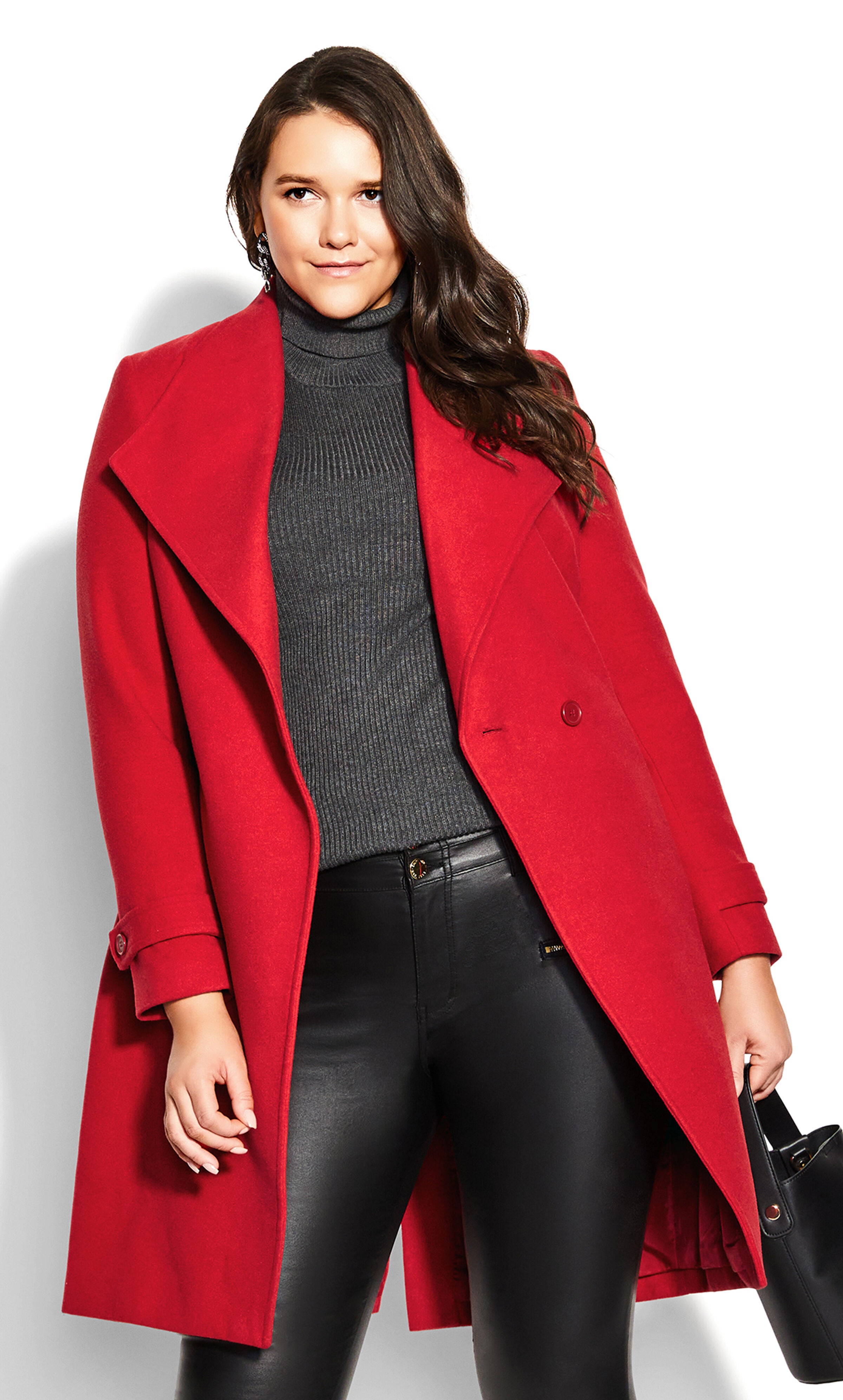 So Chic Coat - lust red | OneStopPlus