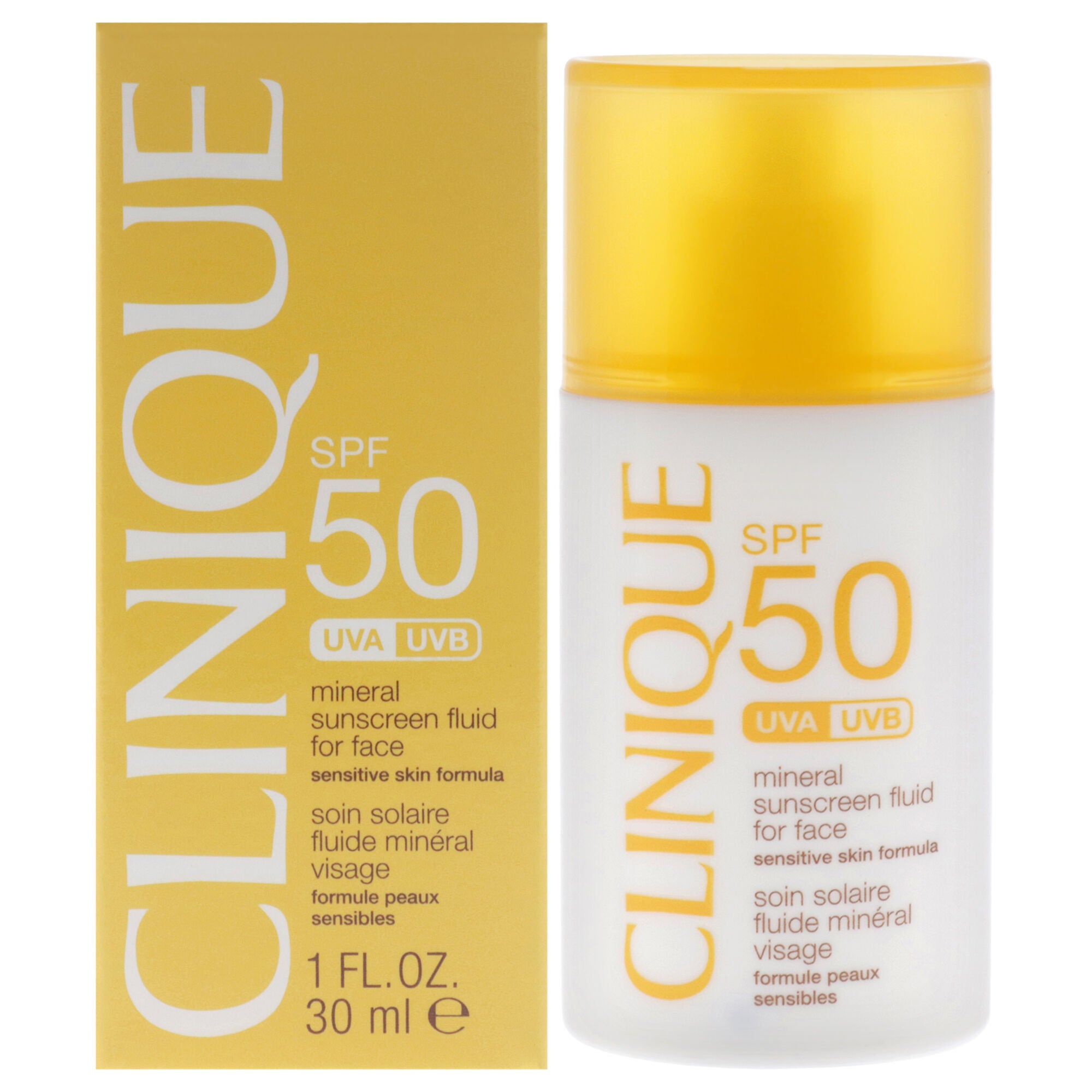 Broad Spectrum SPF 50 Mineral Sunscreen Fluid for Face by Clinique for ...
