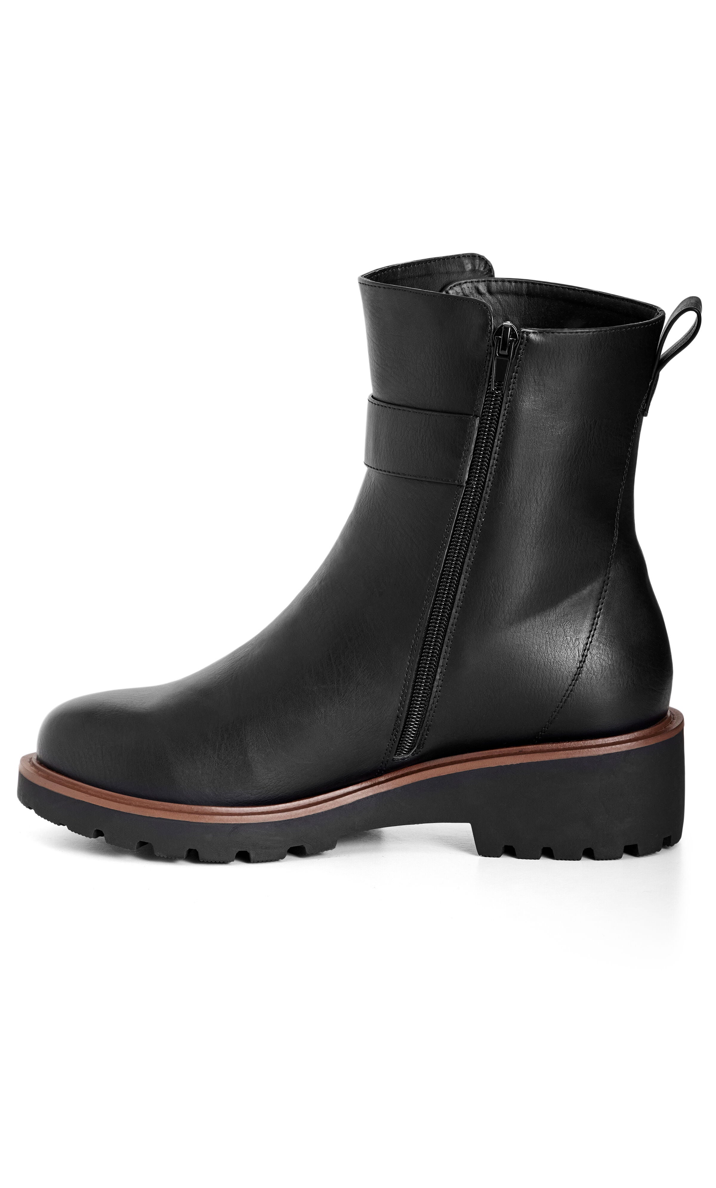 WIDE FIT Lia Ankle Boot - black | OneStopPlus