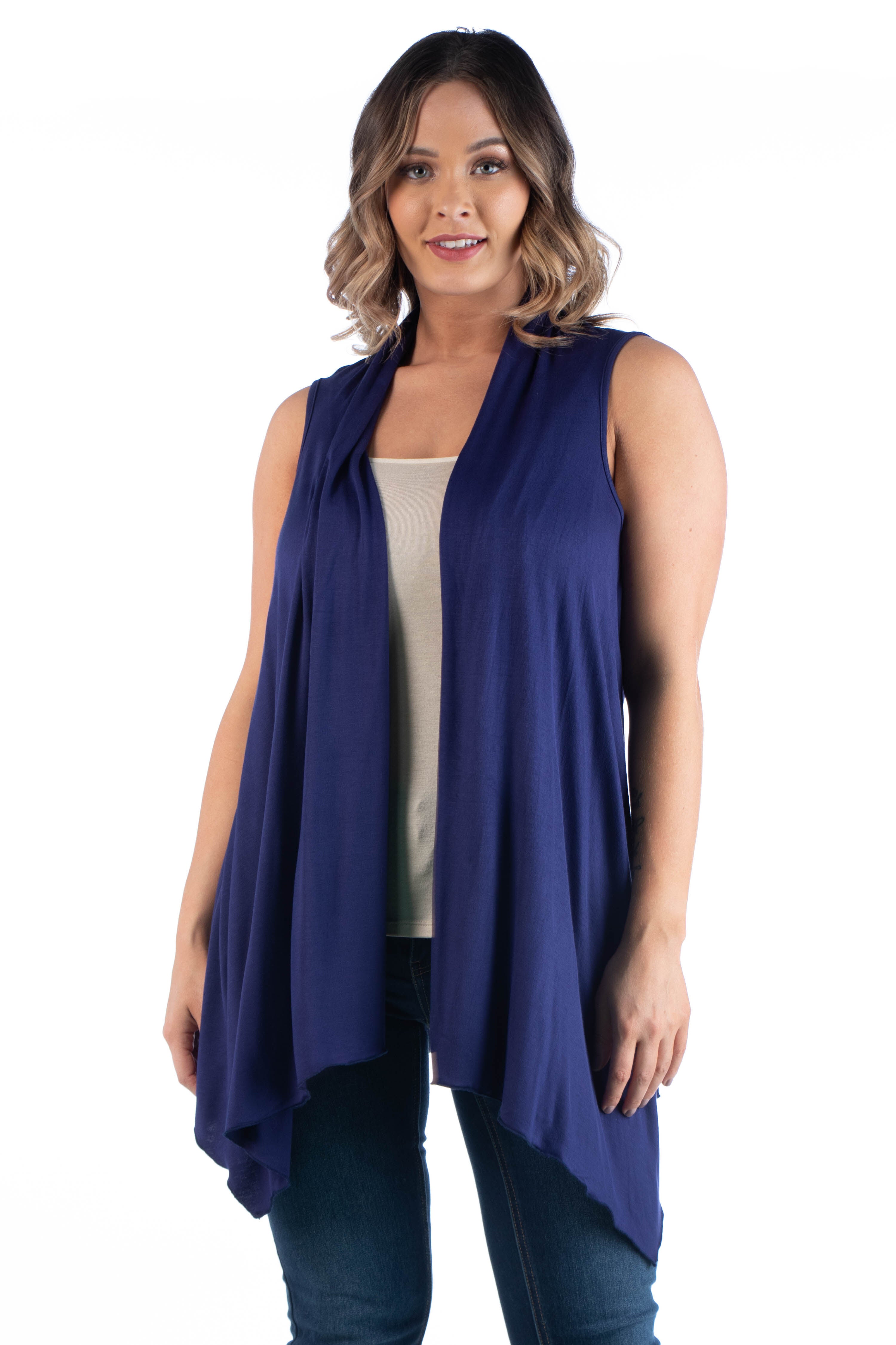 Plus Size Asymmetric Open Front Cardigan | OneStopPlus