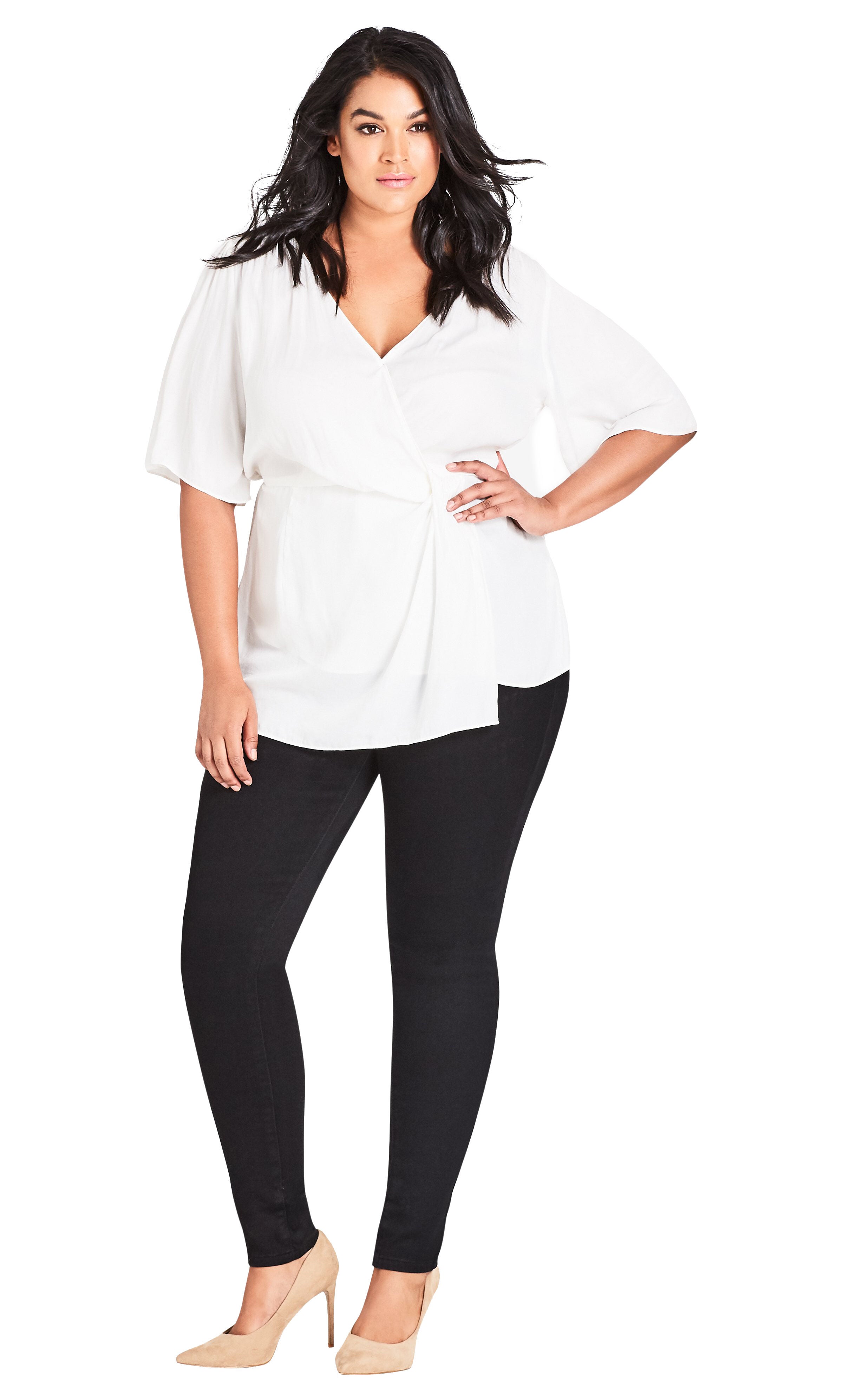 Asha Regular High Rise Skinny Jean - black | OneStopPlus