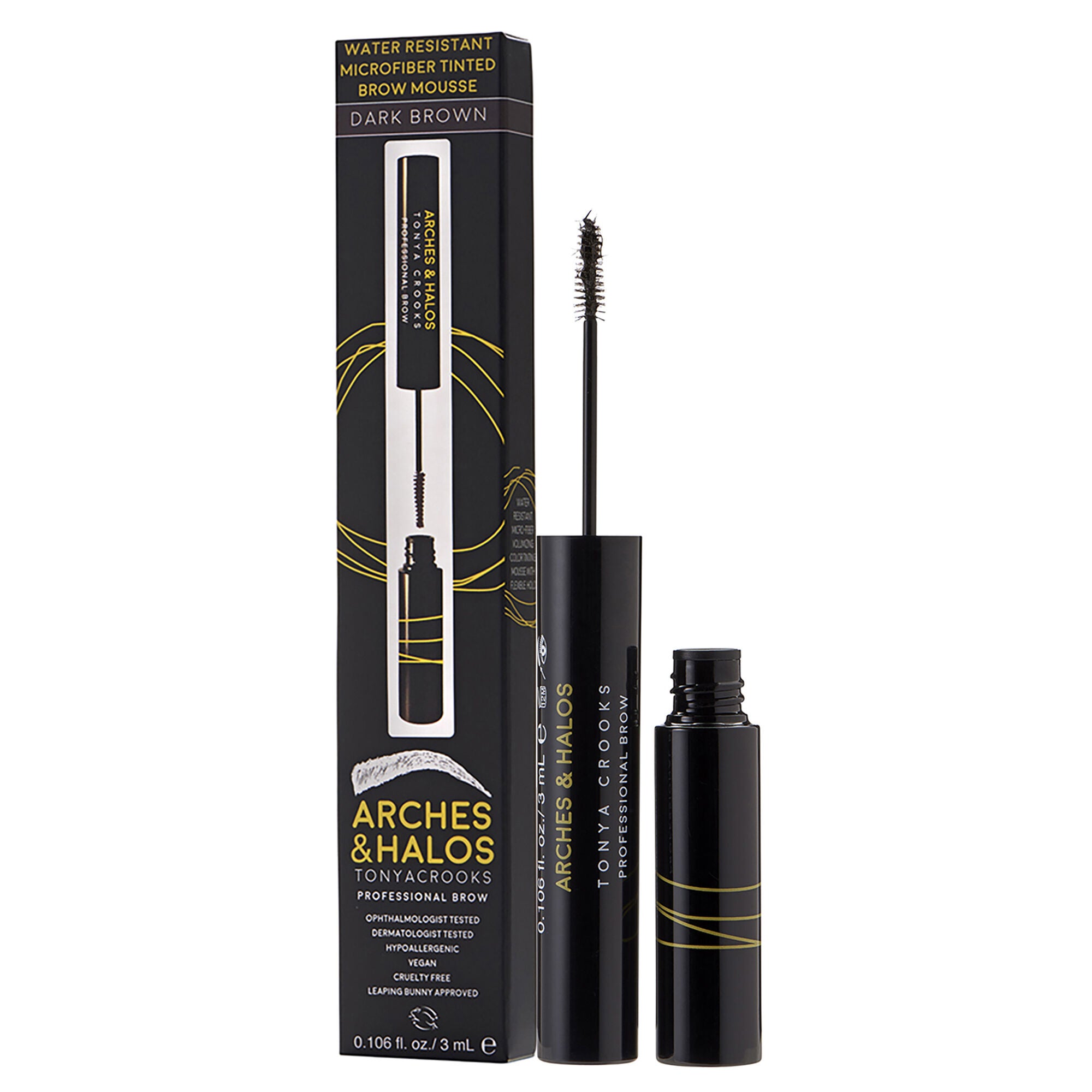 Microfiber Tinted Brow Mousse Waterproof - Dark Brown by Arches and ...