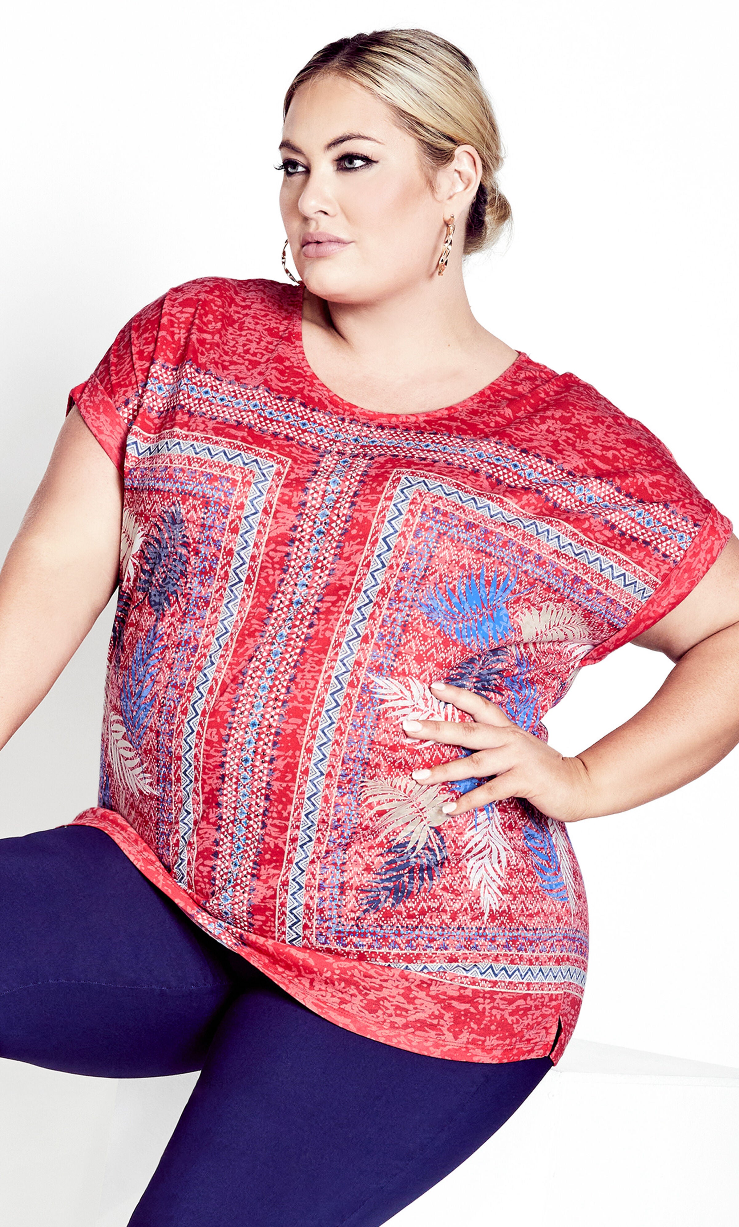 Macie Burnout Top - ruby | OneStopPlus