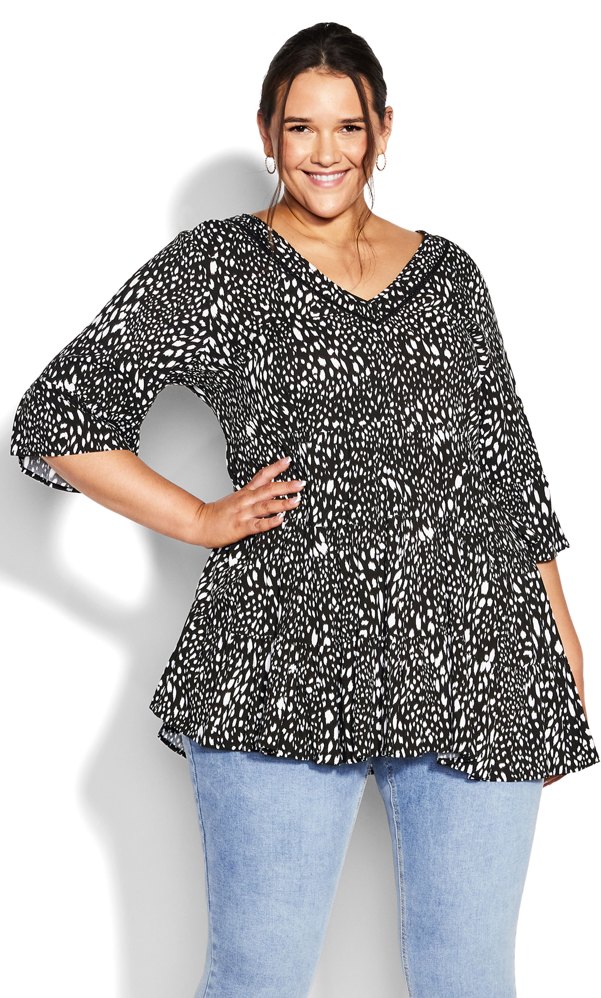 Lizzie Tiered Tunic - animal | OneStopPlus