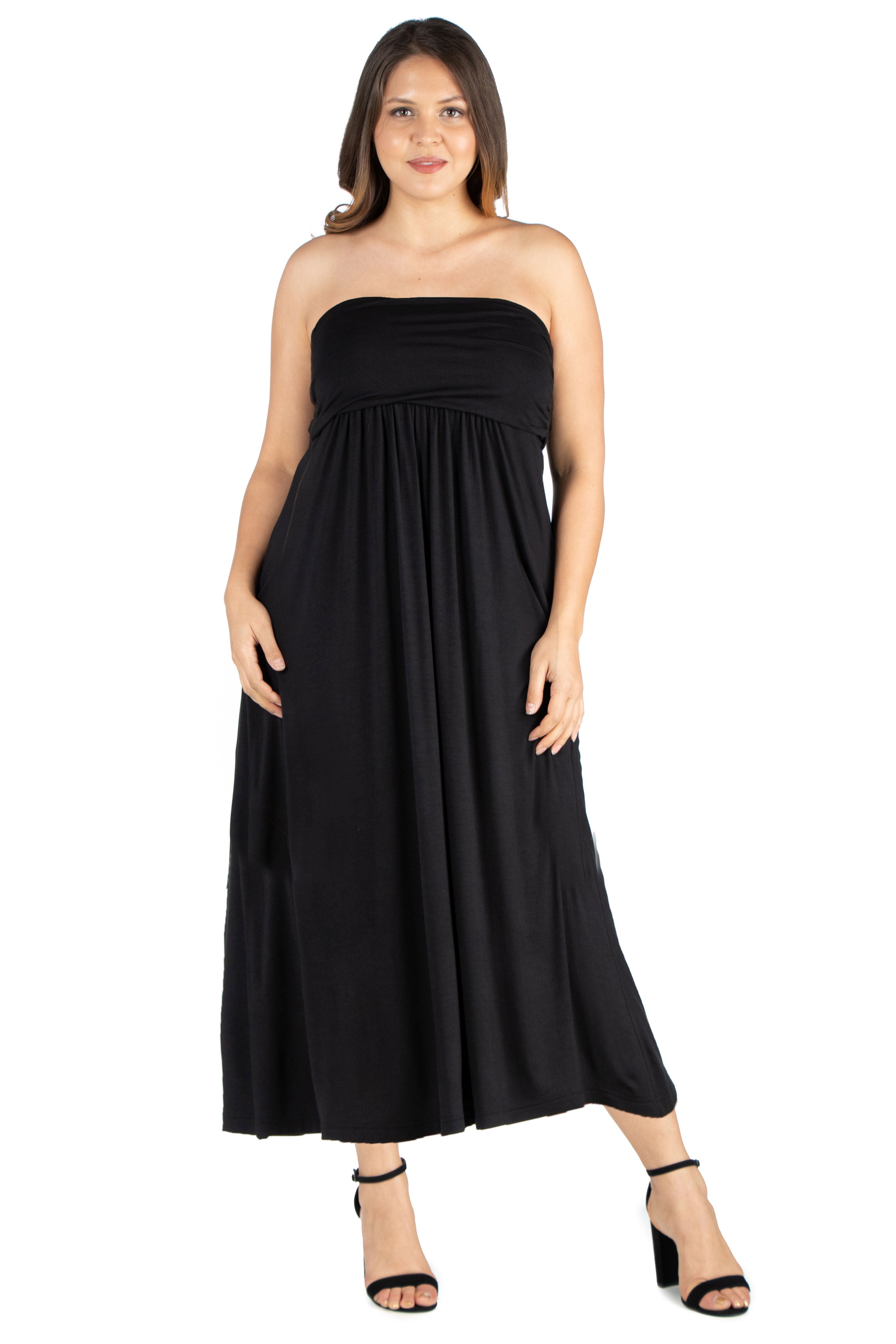 Plus Size Strapless Maxi Dress | OneStopPlus