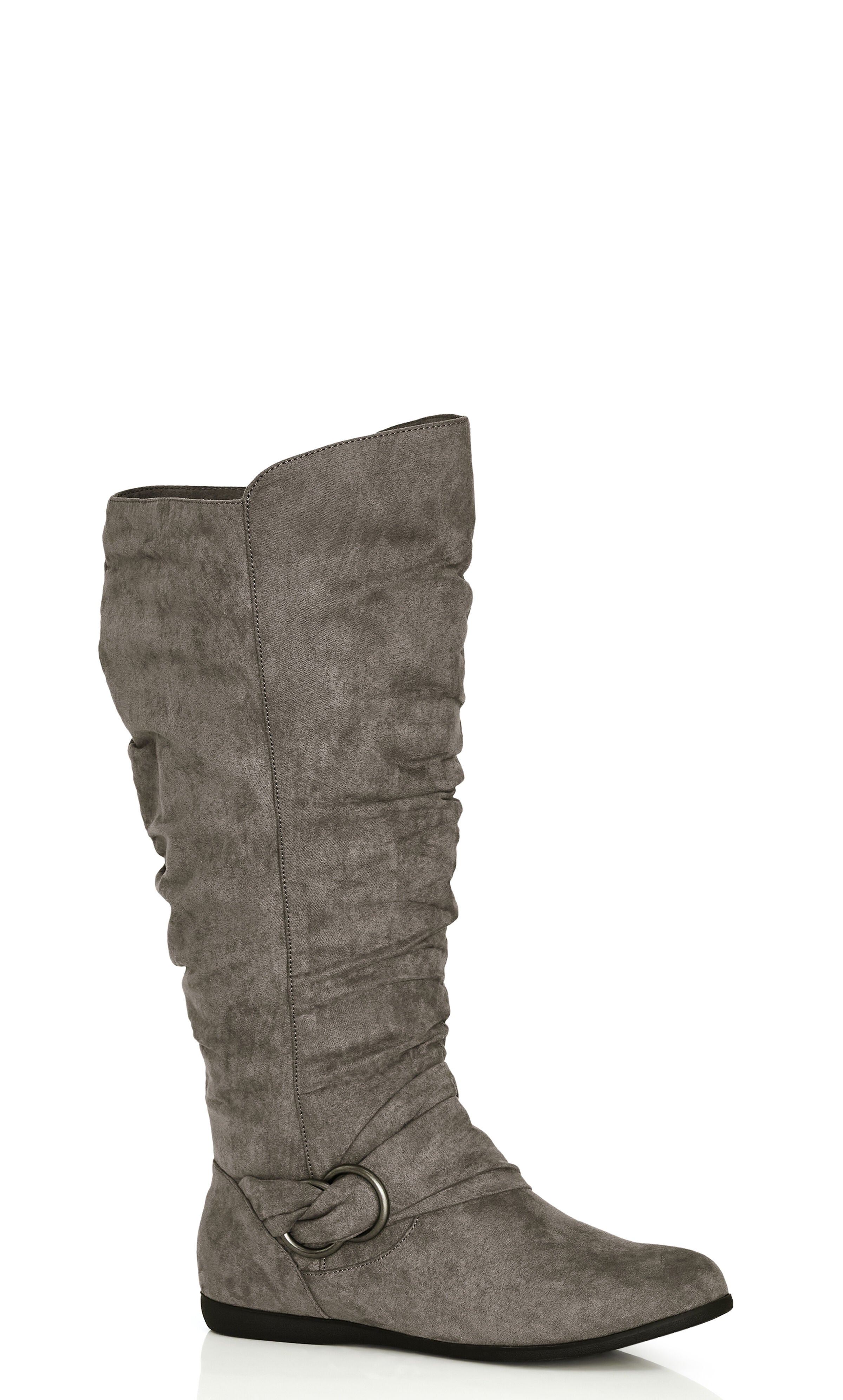 WIDE FIT Sasha Tall Boot - gray | OneStopPlus