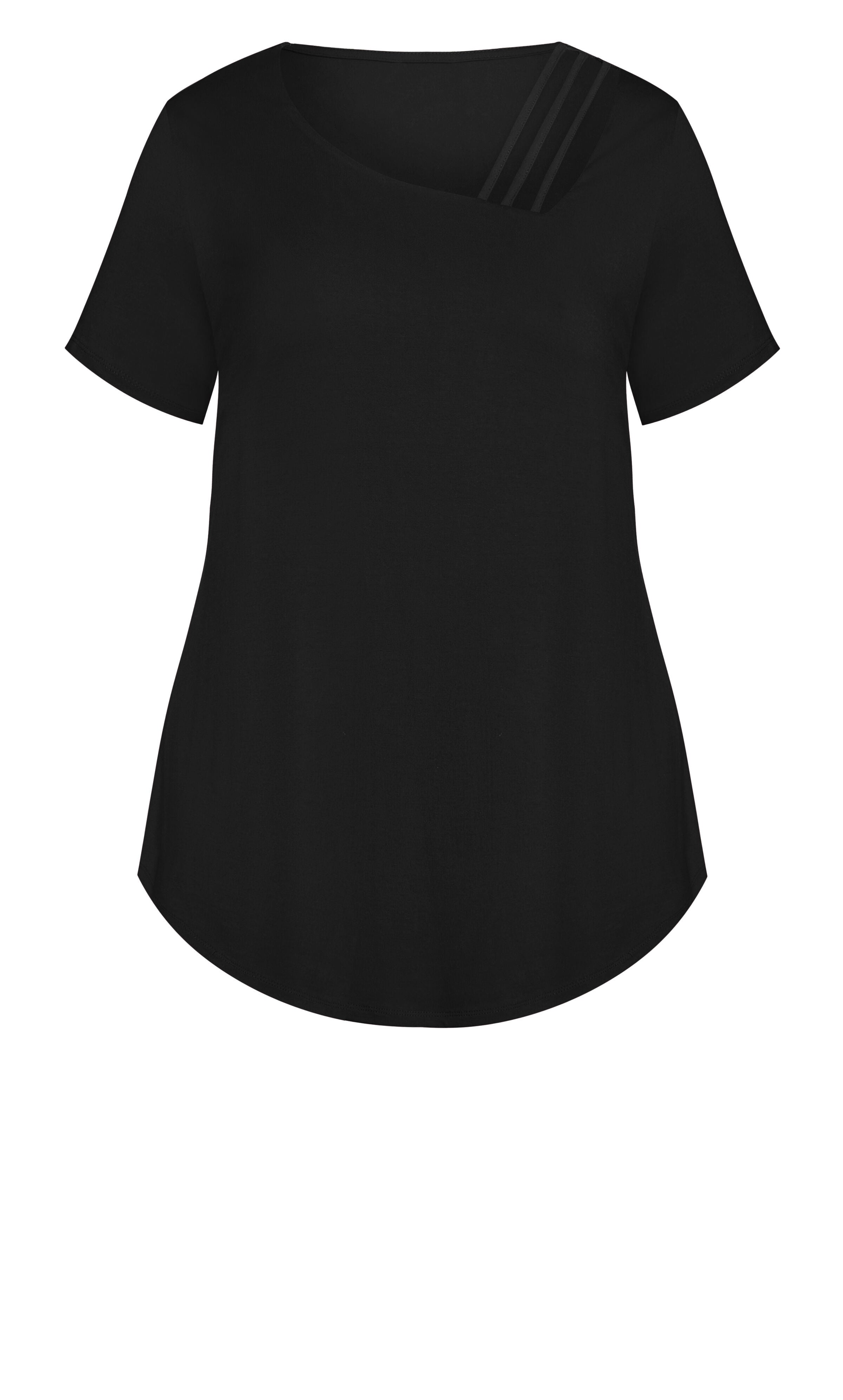 V Cut Out Top - black | OneStopPlus