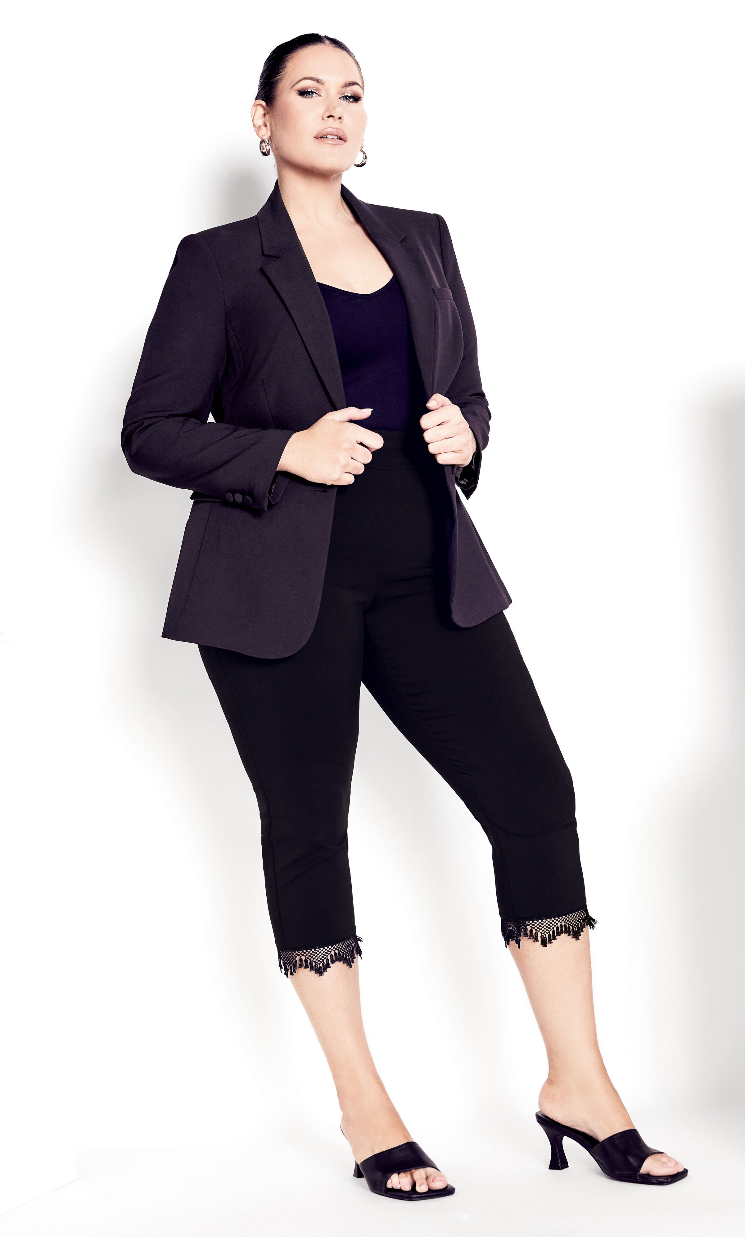 Super Stretch Lace Capri - black | OneStopPlus