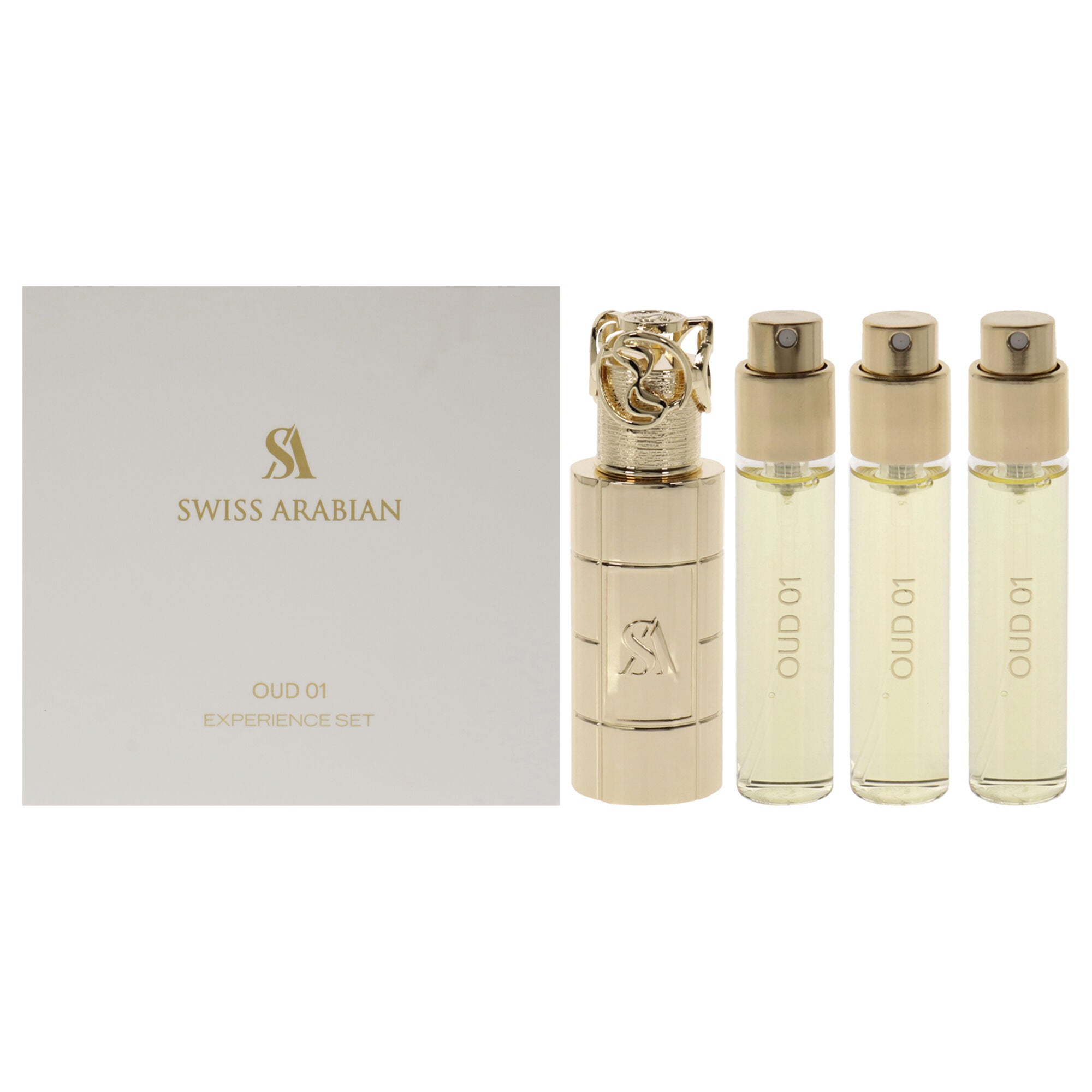 Oud 01 by Swiss Arabian for Unisex - 4 Pc Mini Gift Set 3 x 10ml ...