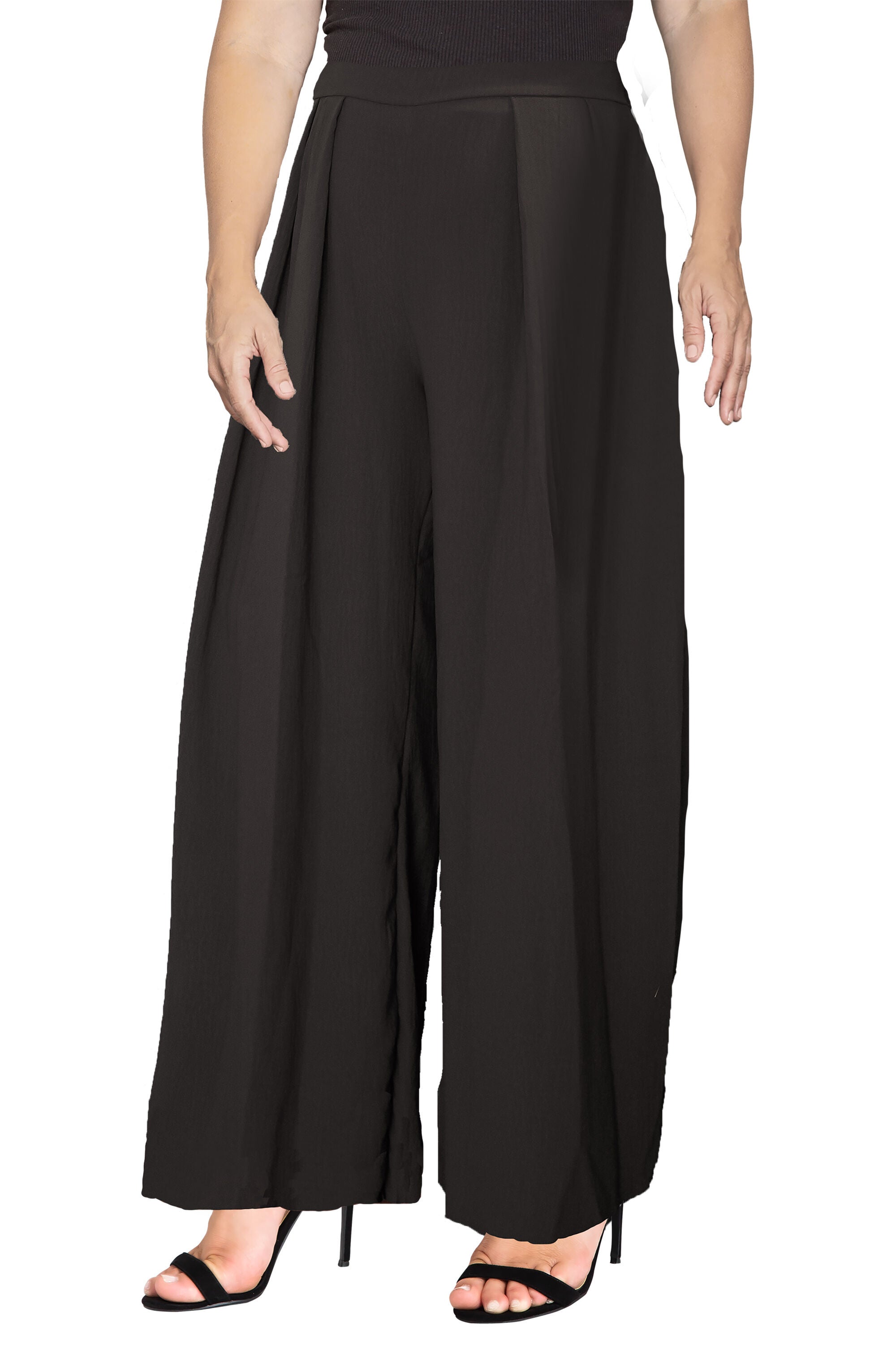 Plus Size Women's High Rise Palazzo Wide Leg Pant | OneStopPlus