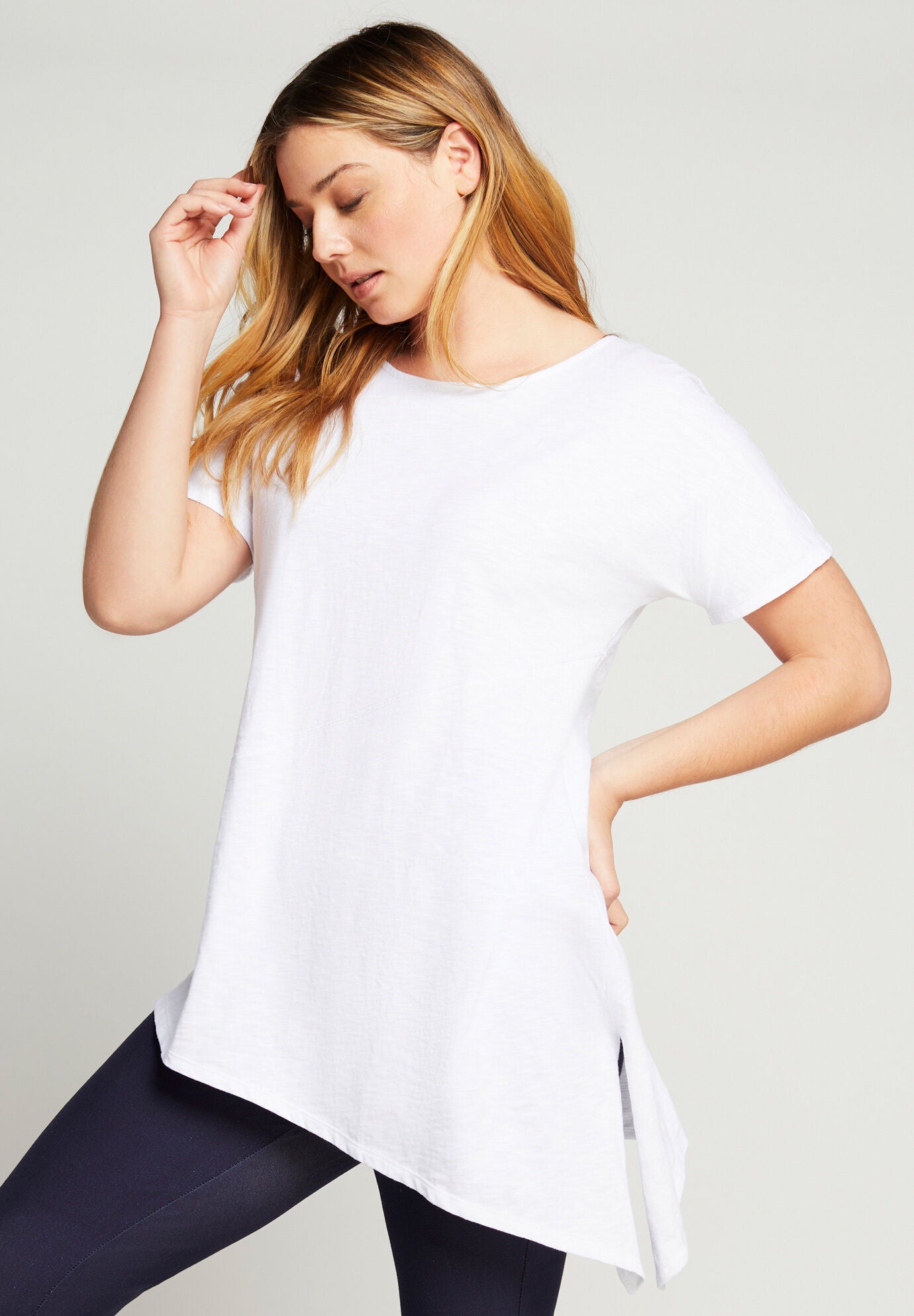 Short-Sleeve Asymmetrical Tunic | OneStopPlus