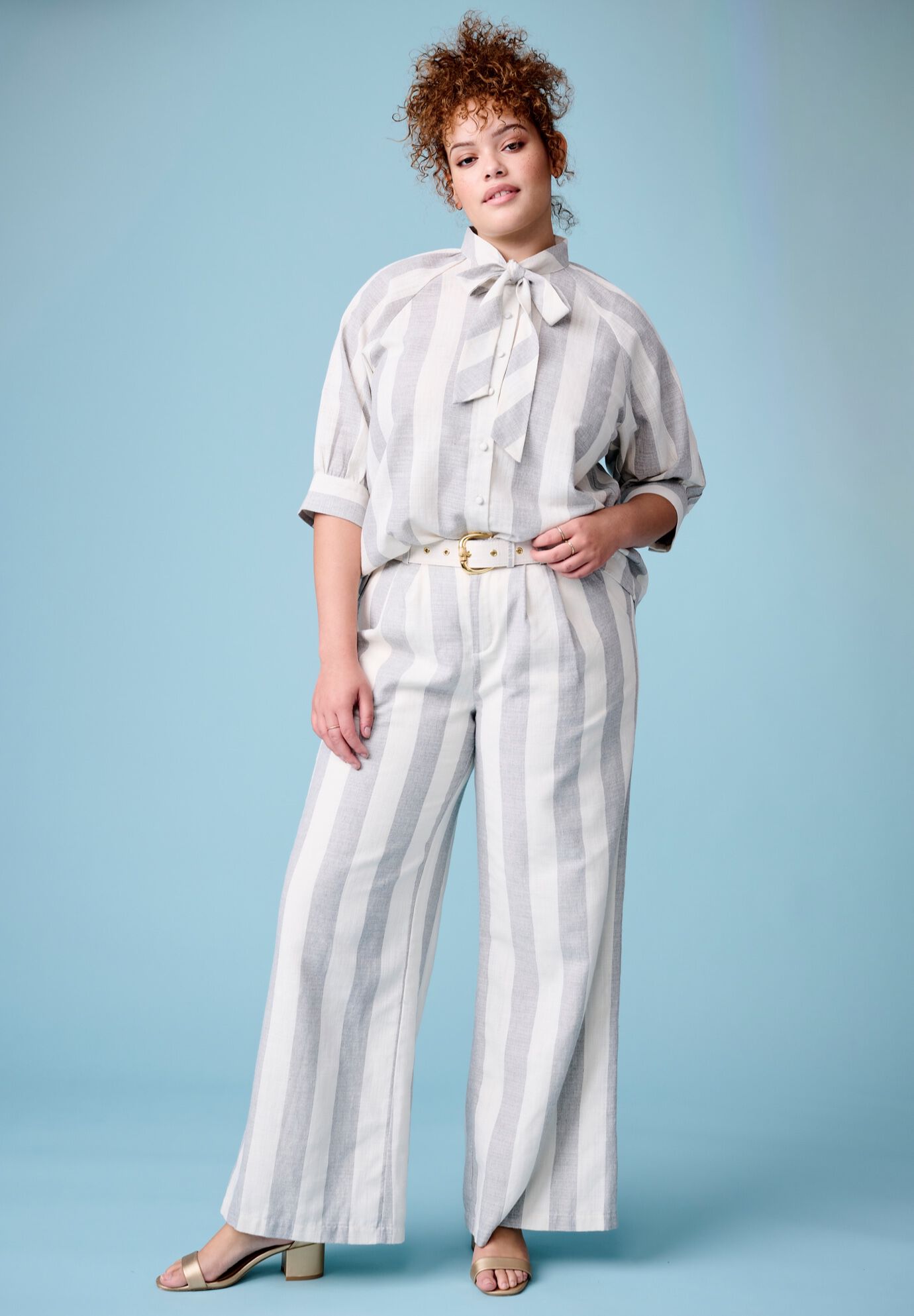 Curvie Fit High-Waisted Wide-Leg Linen Pant | OneStopPlus