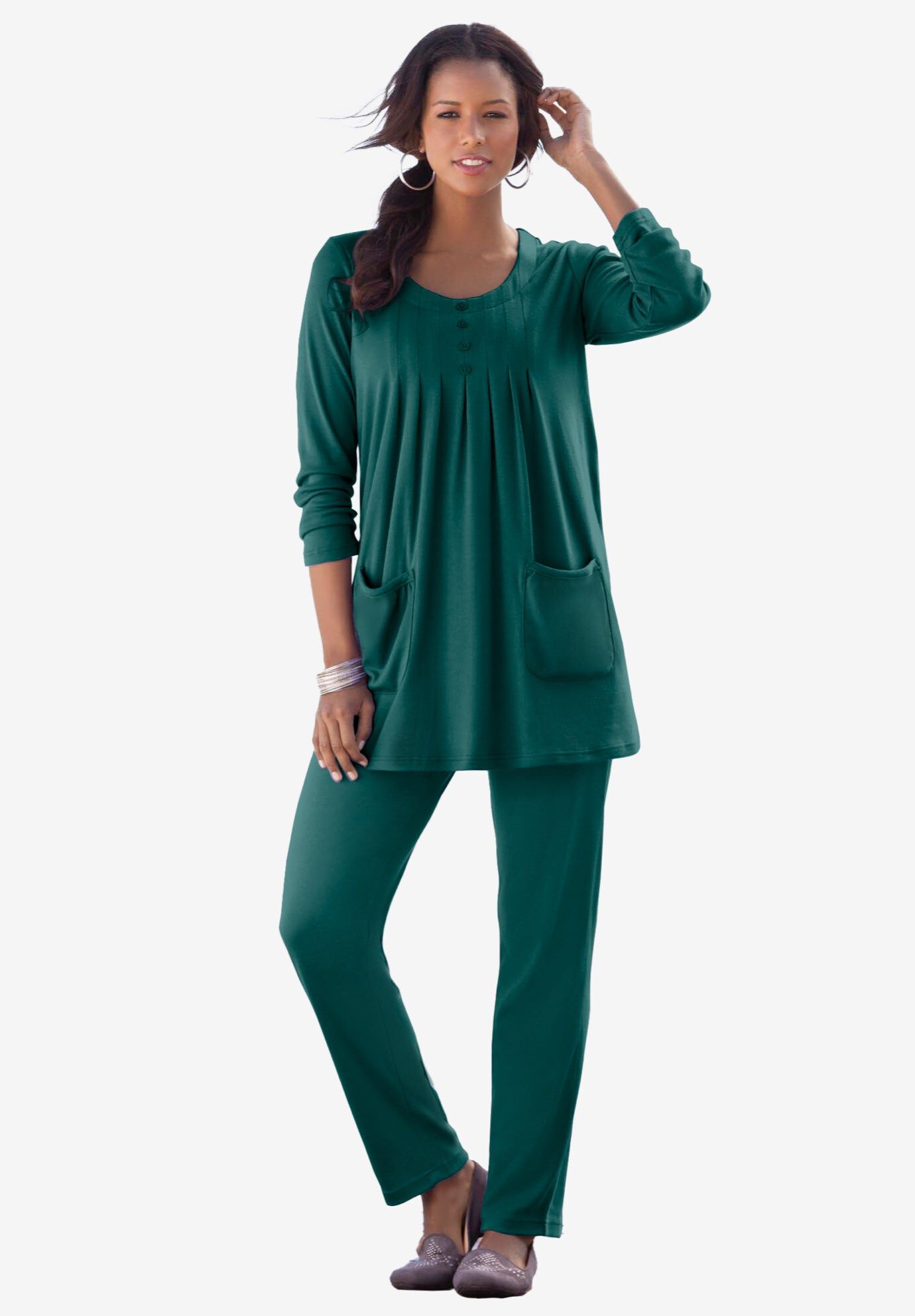 Shop Plus Size 34" Long Tunics for Women | OneStopPlus