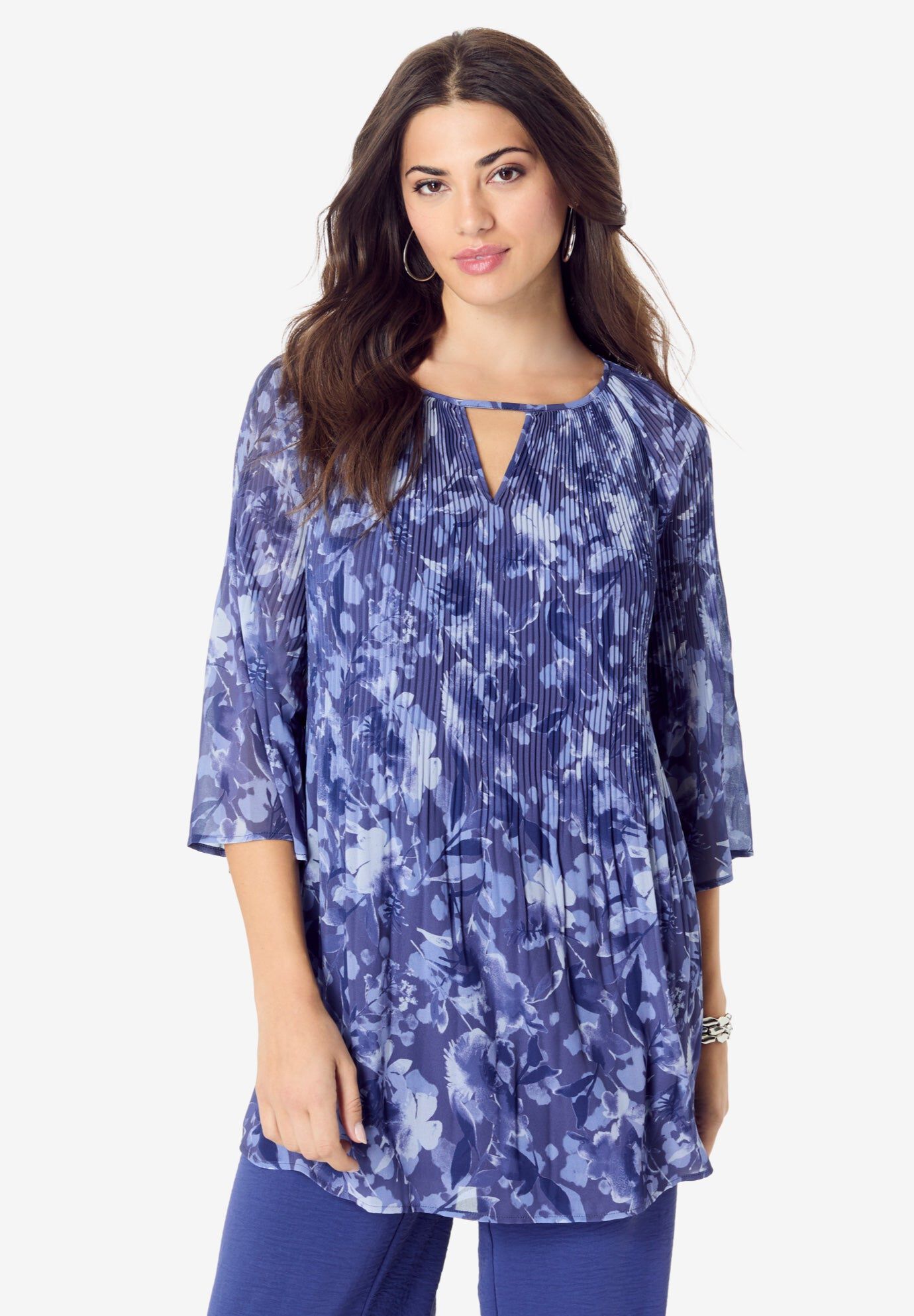 Pleated Keyhole Tunic | OneStopPlus