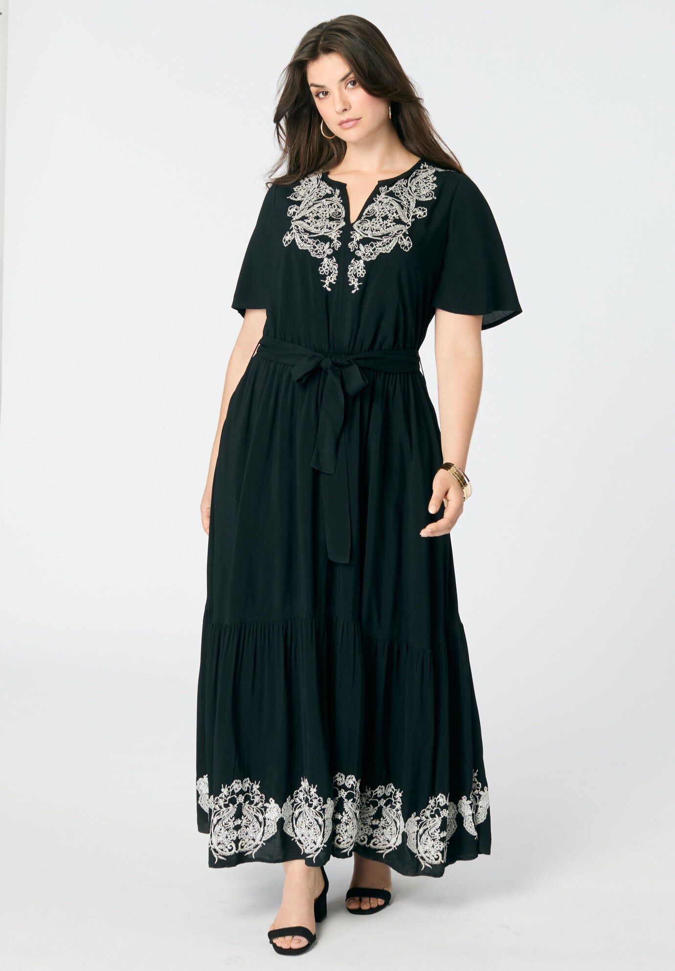 Embroidered Maxi Dress | OneStopPlus