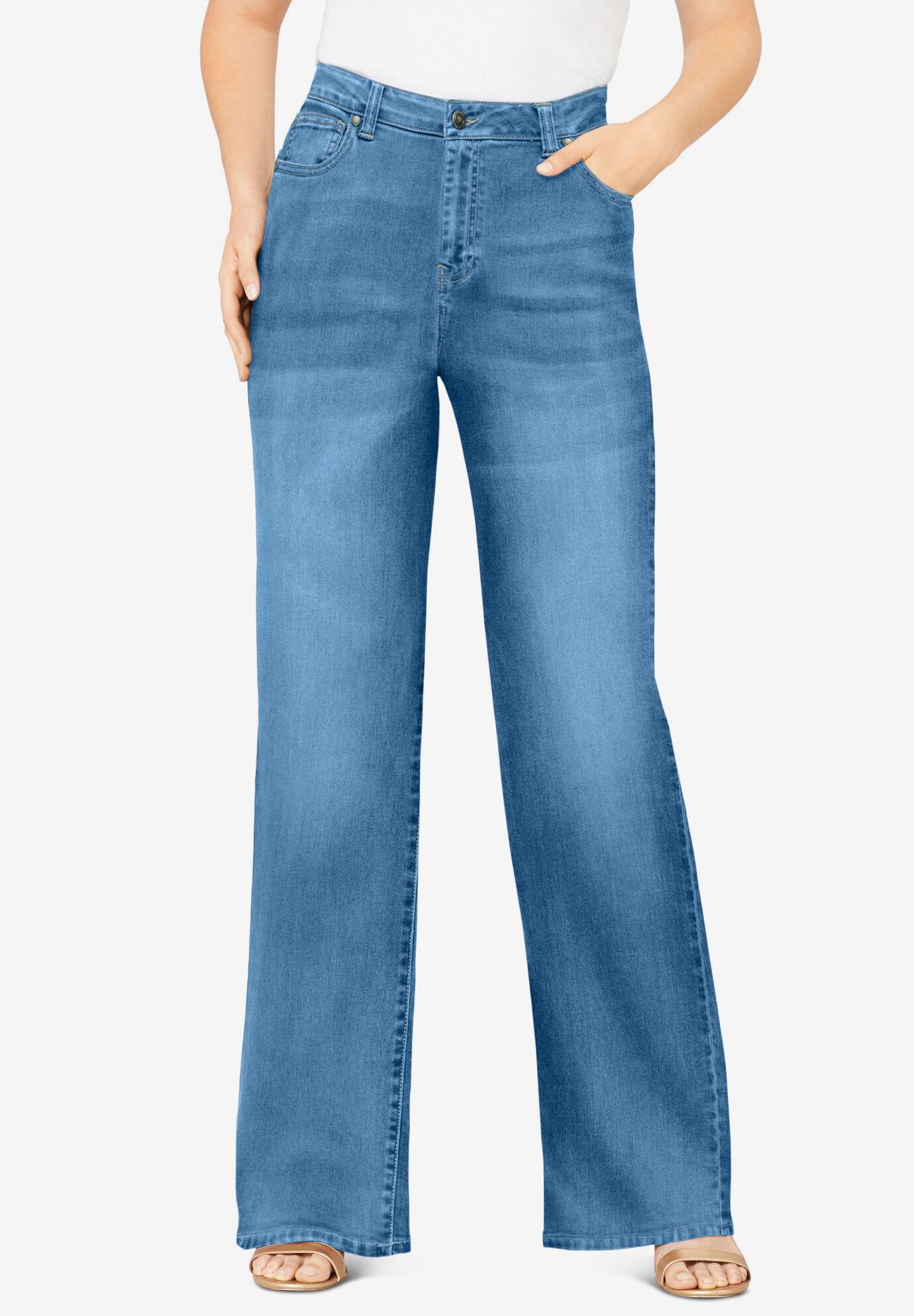 Invisible Stretch® Iconic Wide-Leg Jean | OneStopPlus