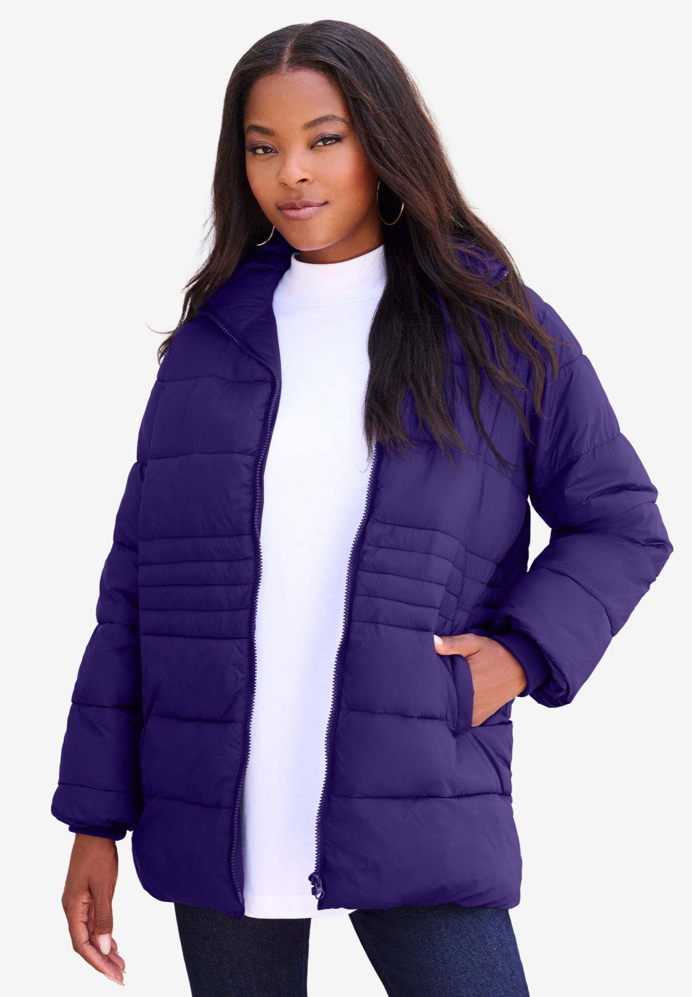 Plus Size Lightweight Quilted Jacket | OneStopPlus