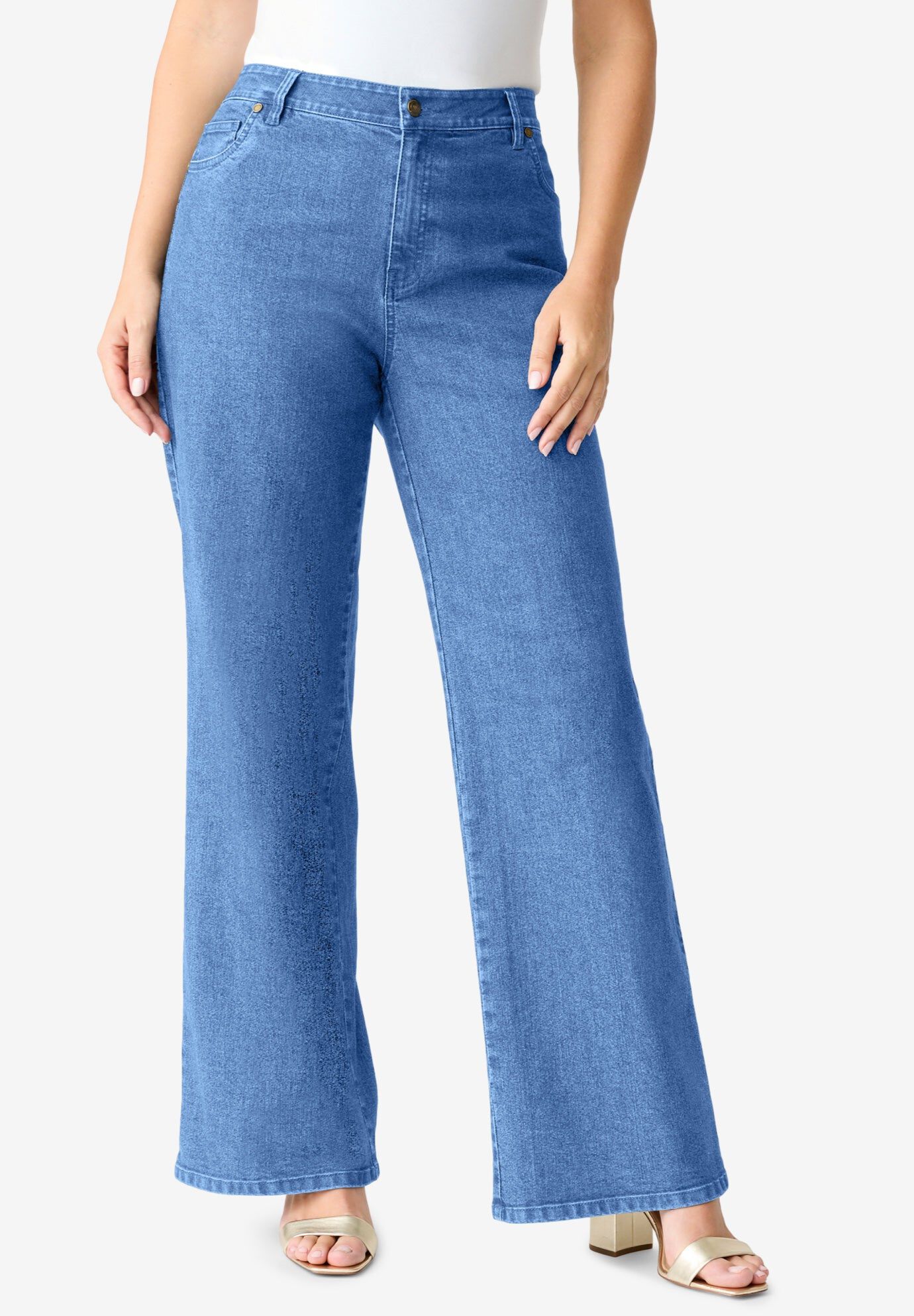 Invisible Stretch® Iconic Wide-Leg Jean | OneStopPlus