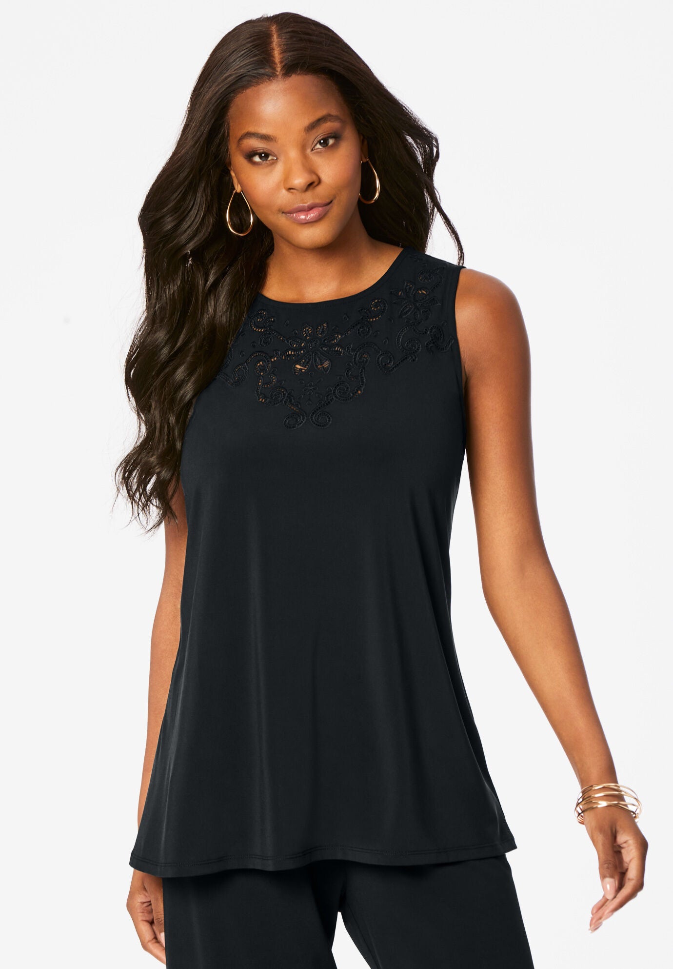 Embroidered Ultrasmooth® Fabric Tank | OneStopPlus