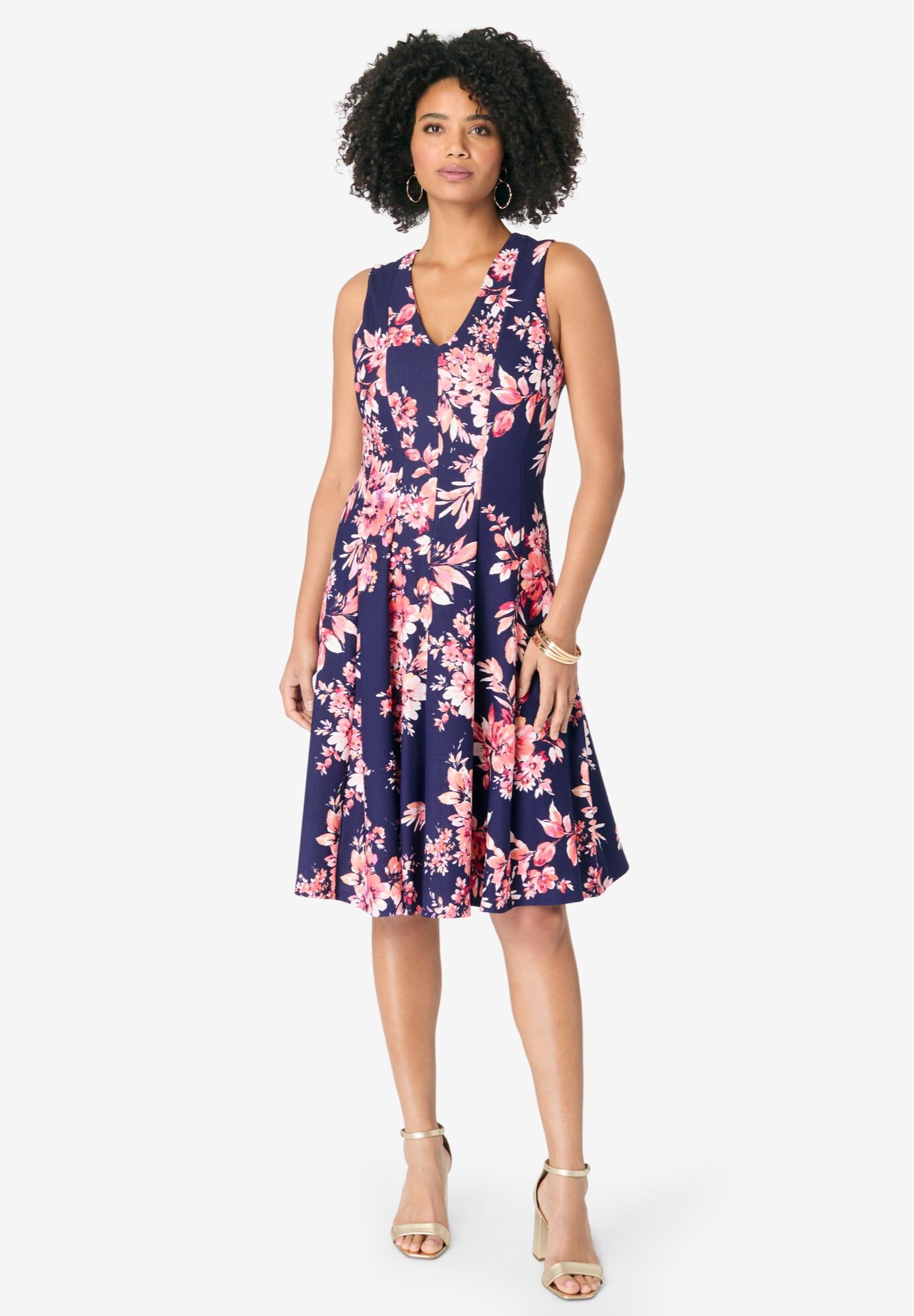 Sleeveless Fit and Flare Dress | OneStopPlus