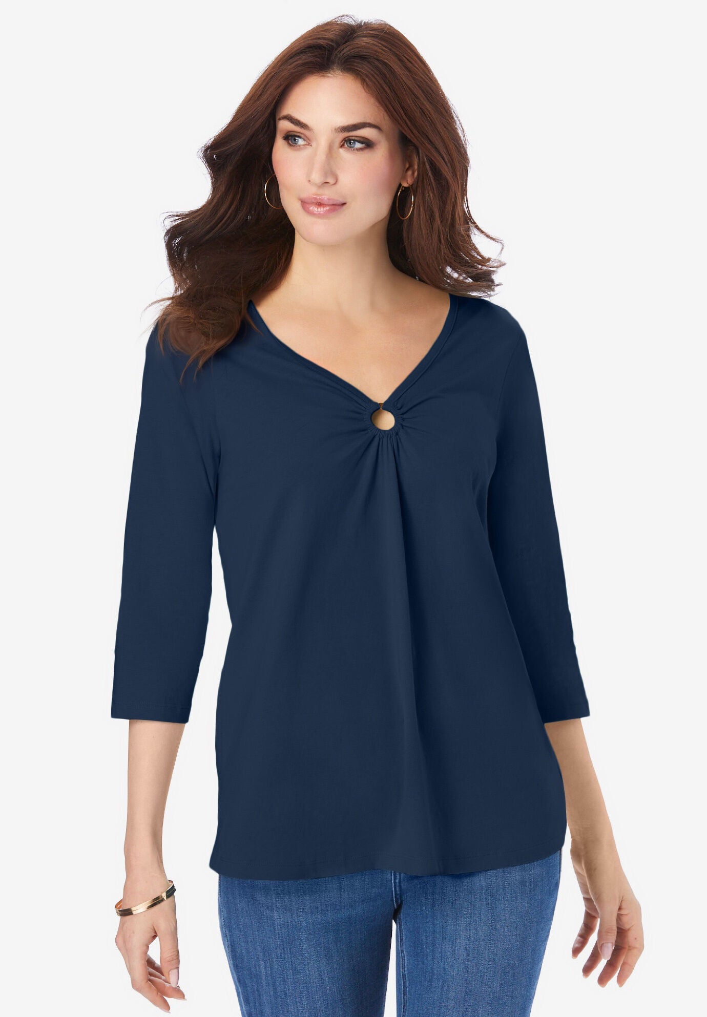 Keyhole V Neck Ultimate Tee | OneStopPlus